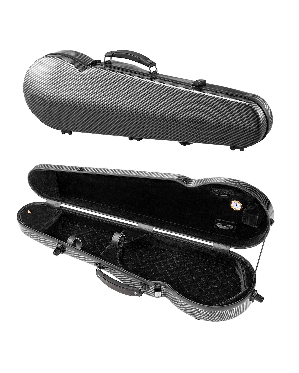 VEVOR /4 Full Size Violin Case, Built in Hygrometer, Lightweight ...