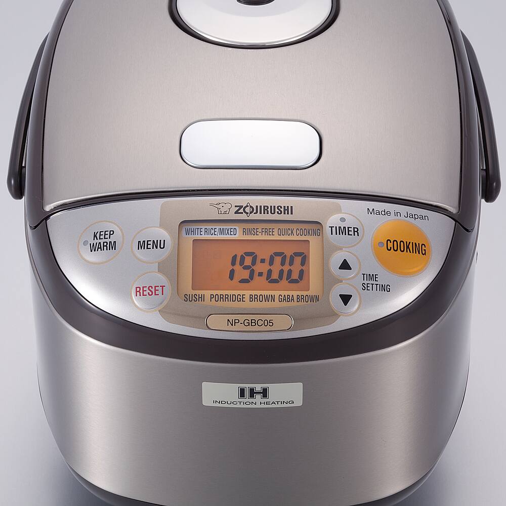 Zojirushi 3 Cup Induction Heating Rice Cooker Stainless Steel Brown NP-GBC05XT - Best Buy