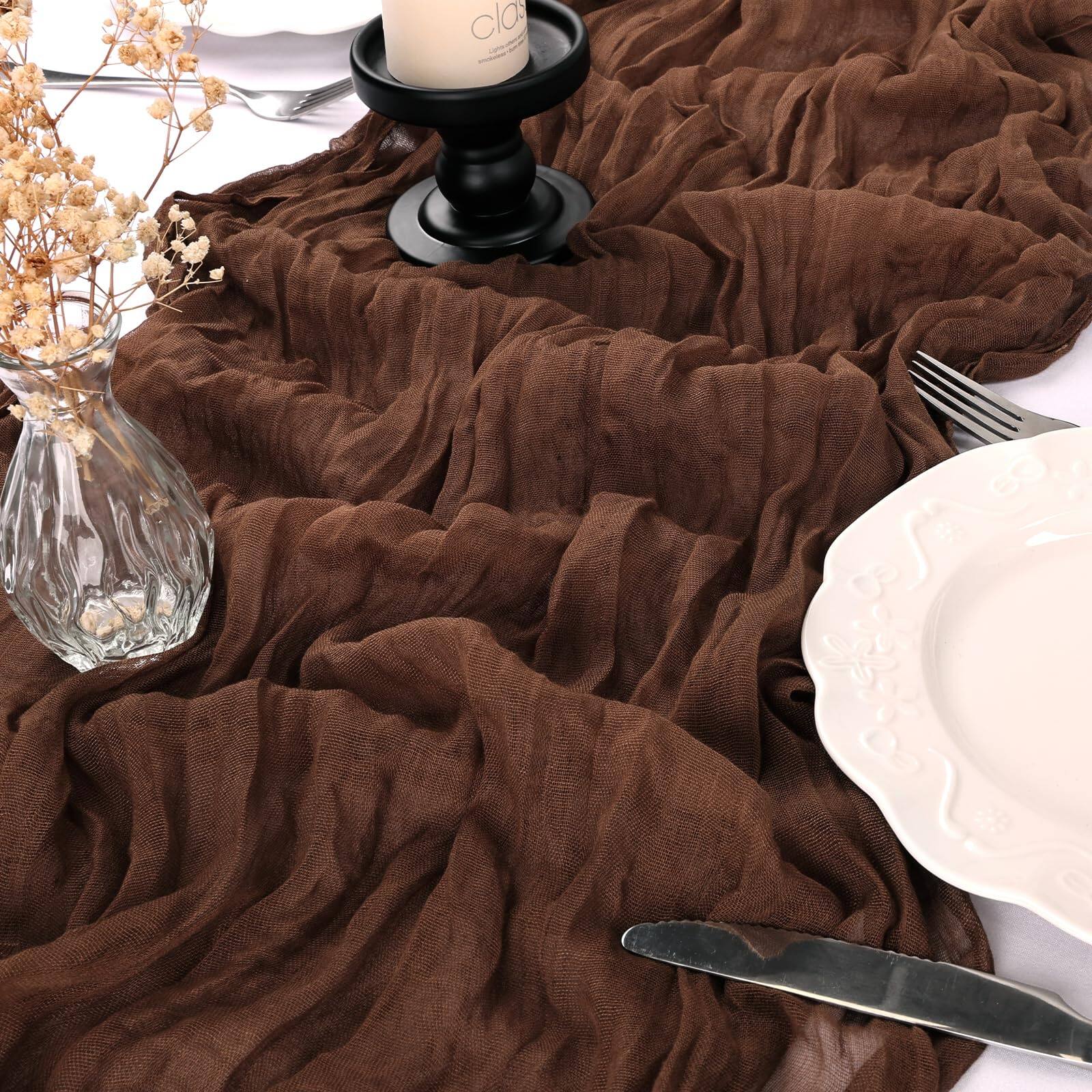 Dapper Styles Cheesecloth Table Runner Fall Inch Gauze Rustic Boho ...