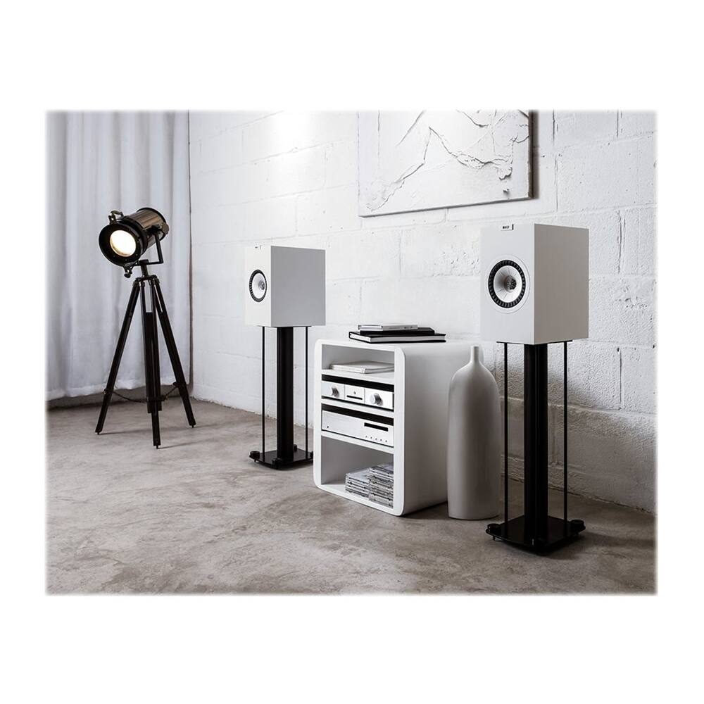 KEF Q Series 6.5" 2 Way Bookshelf Speakers (Pair) Satin White Q350WH - Best Buy