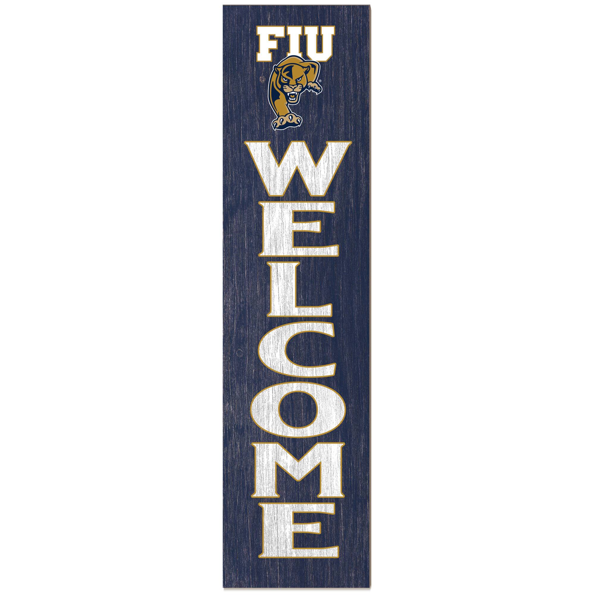 Jardine FIU Panthers 12'' x 48'' Outdoor Leaner Welcome Sign Navy ...