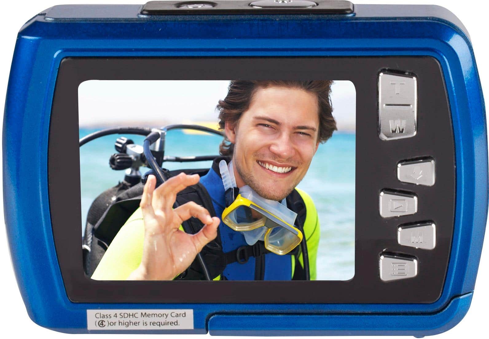 Best Buy: Vivitar VS048 16.0-Megapixel Waterproof Digital Camera Blue ...