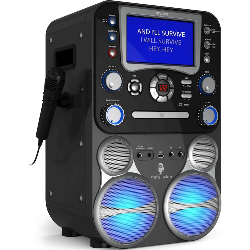 Singing Machine CD+G Bluetooth Karaoke System Black STVG890BTBK - Best Buy