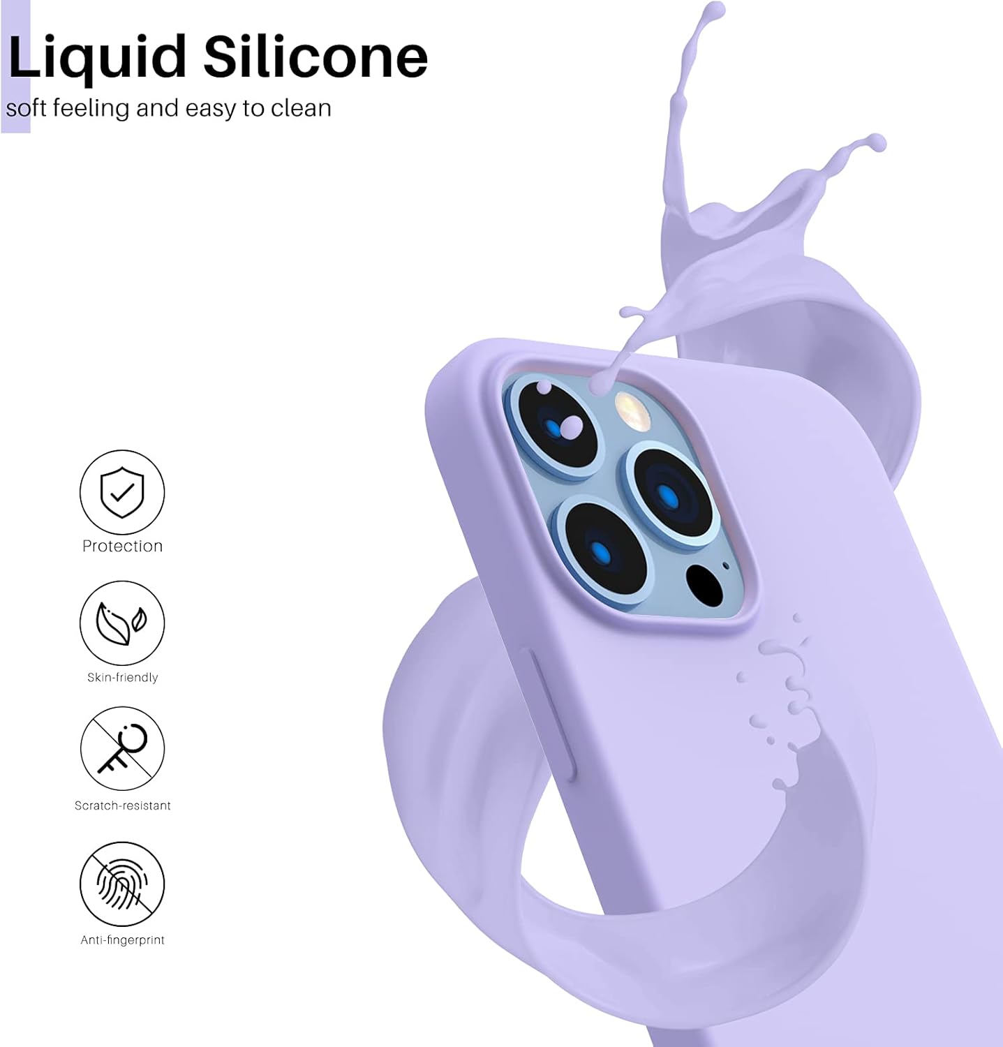 Ornarto Compatible with iPhone 13 Pro Max Case 6.7", Slim Liquid ...