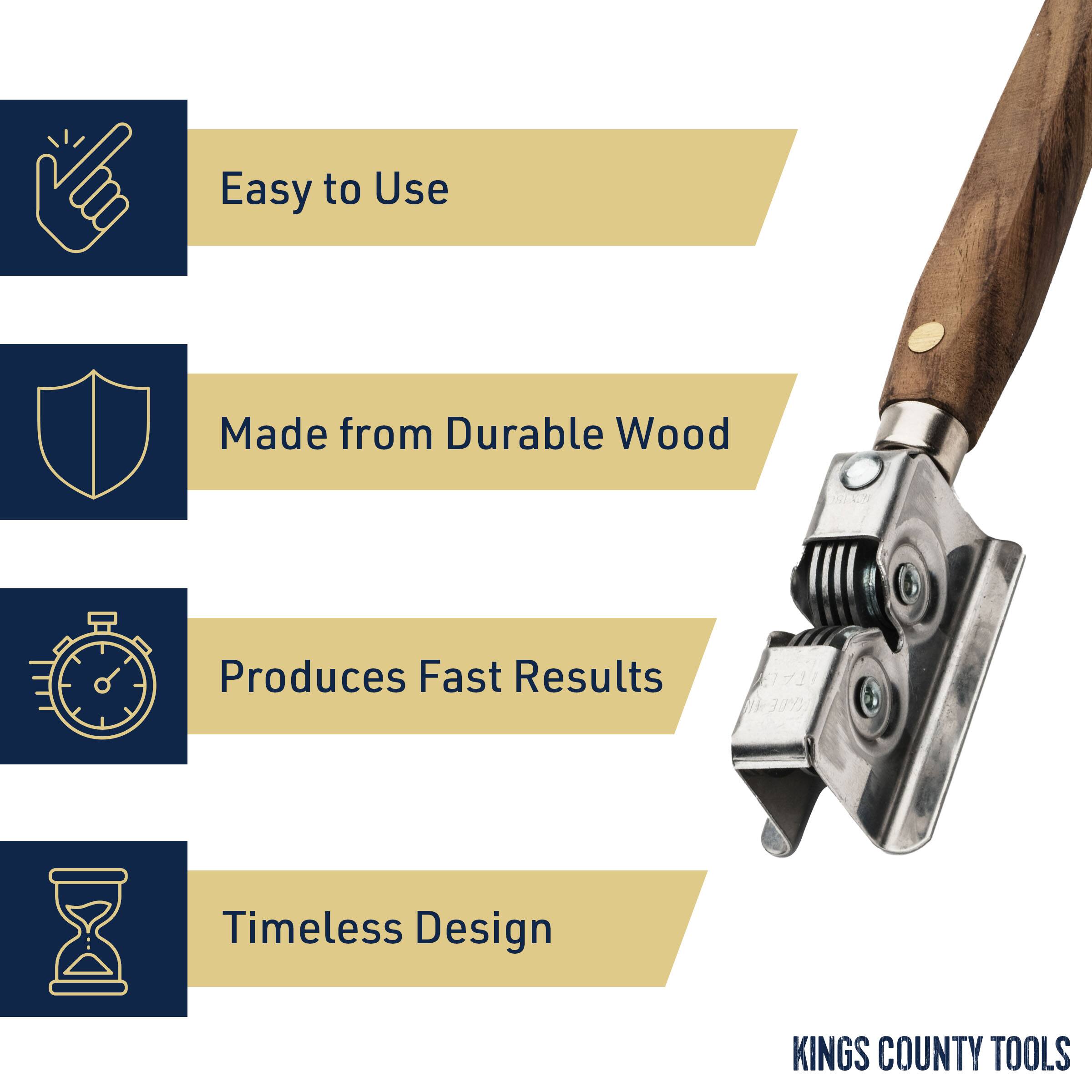 Kings County Tools Handheld Manual Knife Sharpener Dark Brown Wood ...