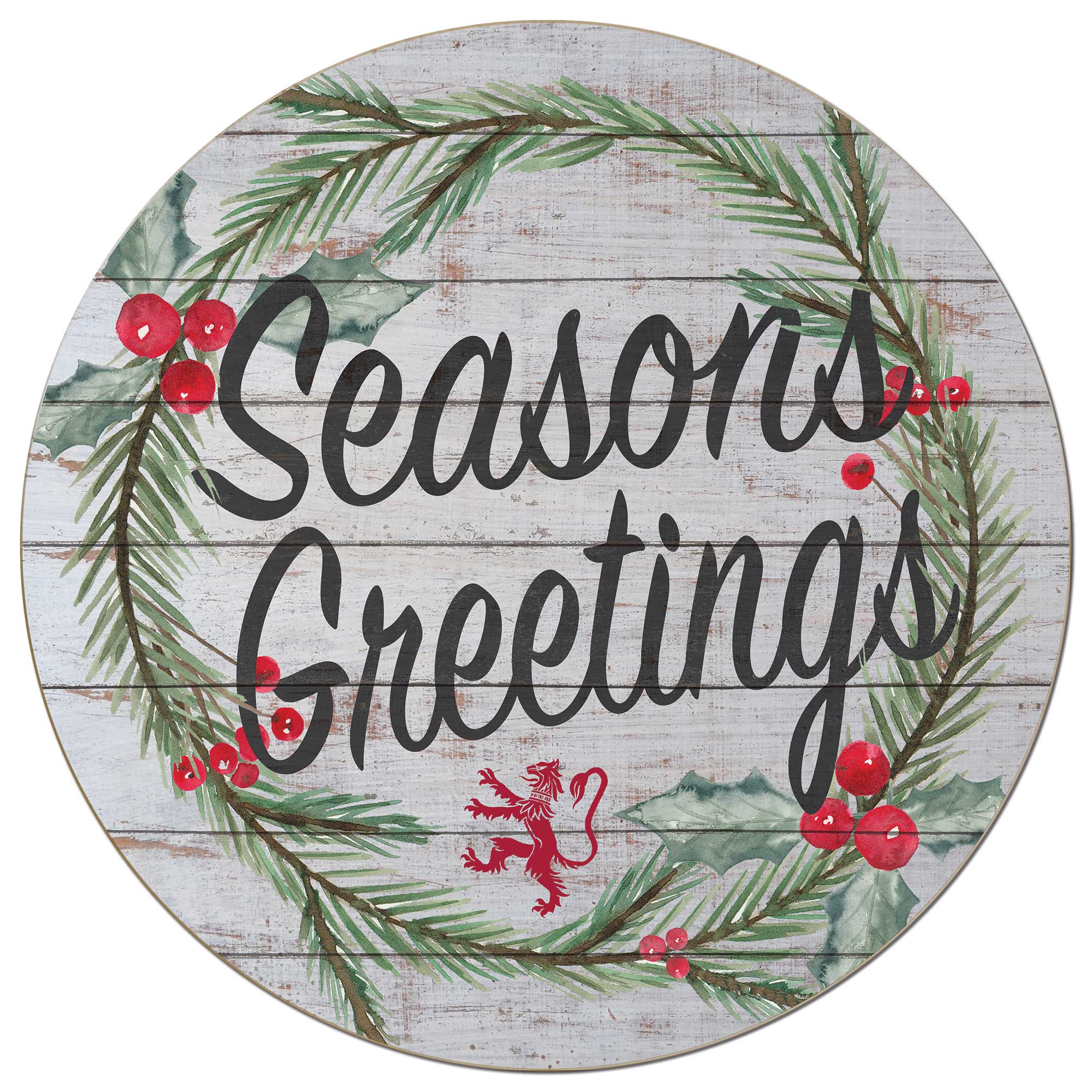 Jardine Phillips Exeter Academy Big Red 20'' x 20'' Season's Greetings ...