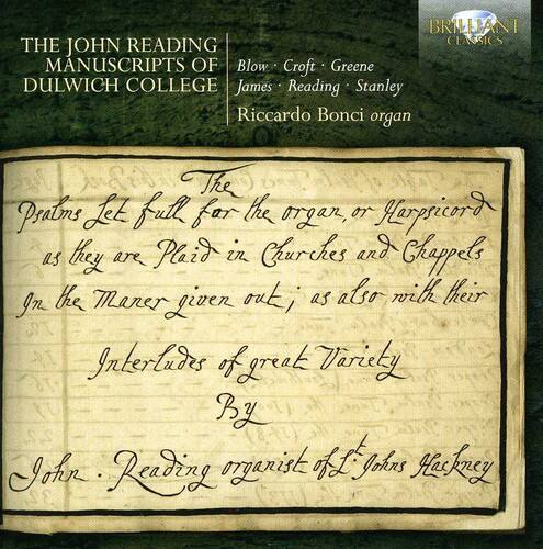 Riccardo Bonci John Reading Manuscripts of Dulwich College COMPACT ...