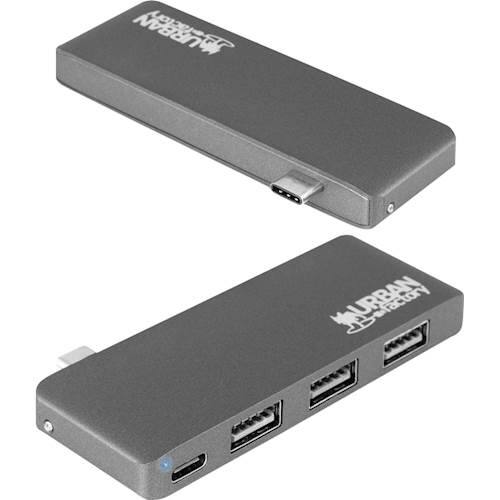 Best Buy: Urban Factory 4-Port USB Hub Sideral Gray TCH02UF