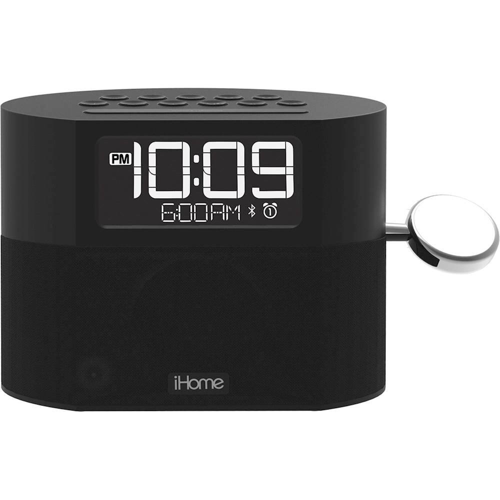 iHome FM Dual Alarm Clock Radio with Apple Watch Charger Gray IWBT400GC ...