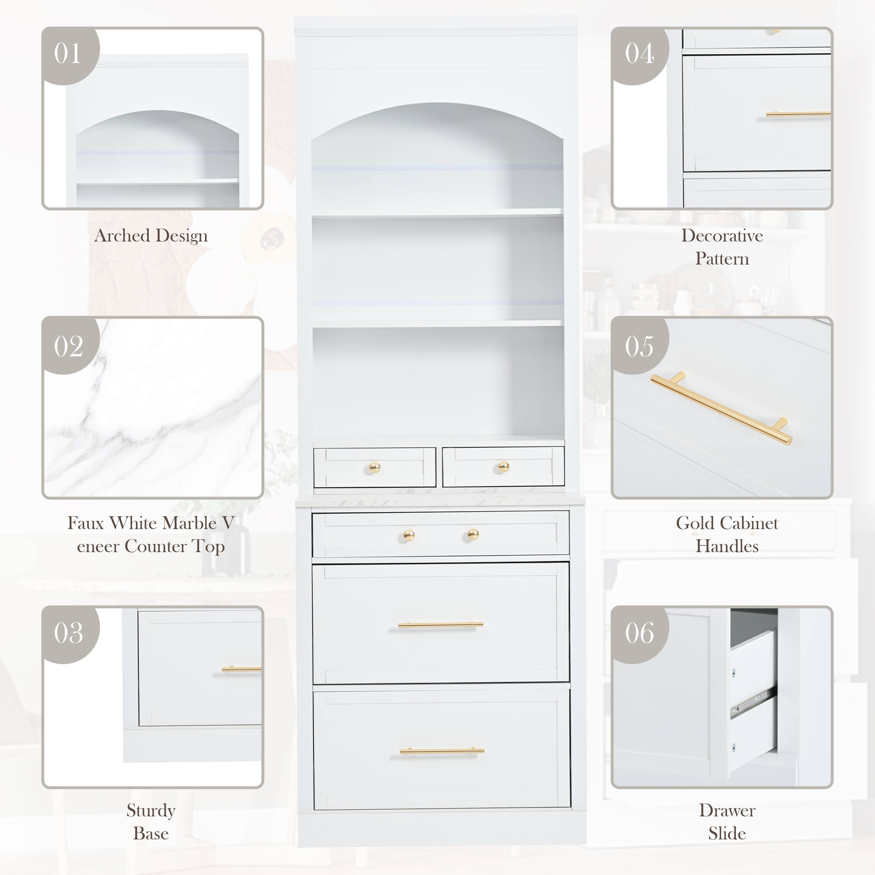 Dexmalle Dexmalle Modern 83.7inch High Freestanding Kitchen with ...