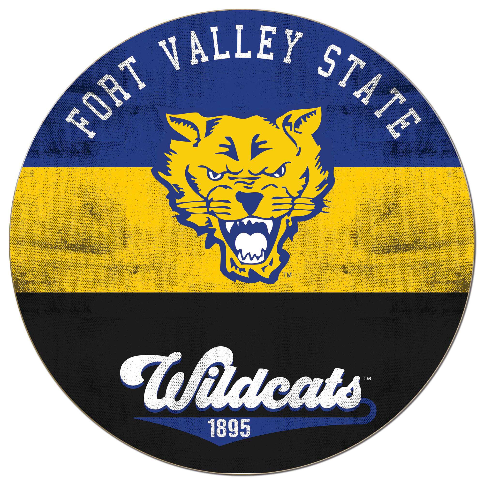 Jardine Fort Valley State Wildcats 20'' x 20'' Retro Logo Circle Sign Blue 4939619 - Best Buy