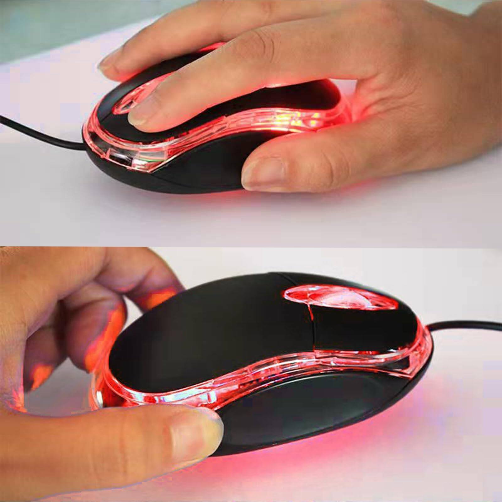 Cozy Serene Mouse USB Black Pack Wired Mini Optical Computer With For ...
