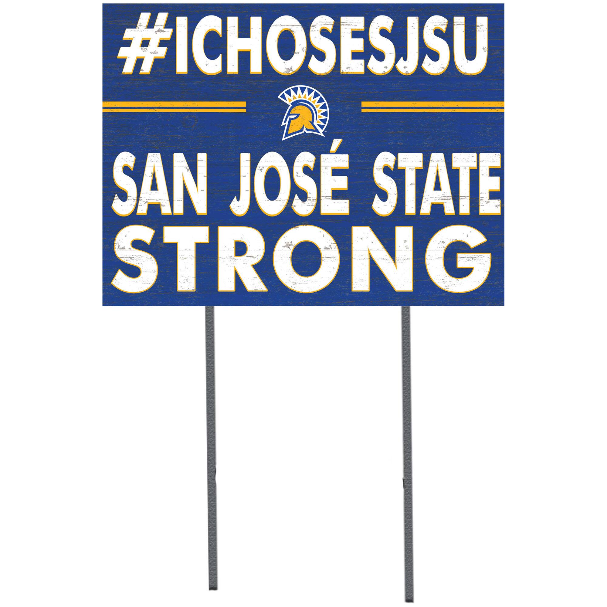 SAN Jardine - Jose State Spartans 18'' x 24'' I Chose Lawn Sign - Blue ...