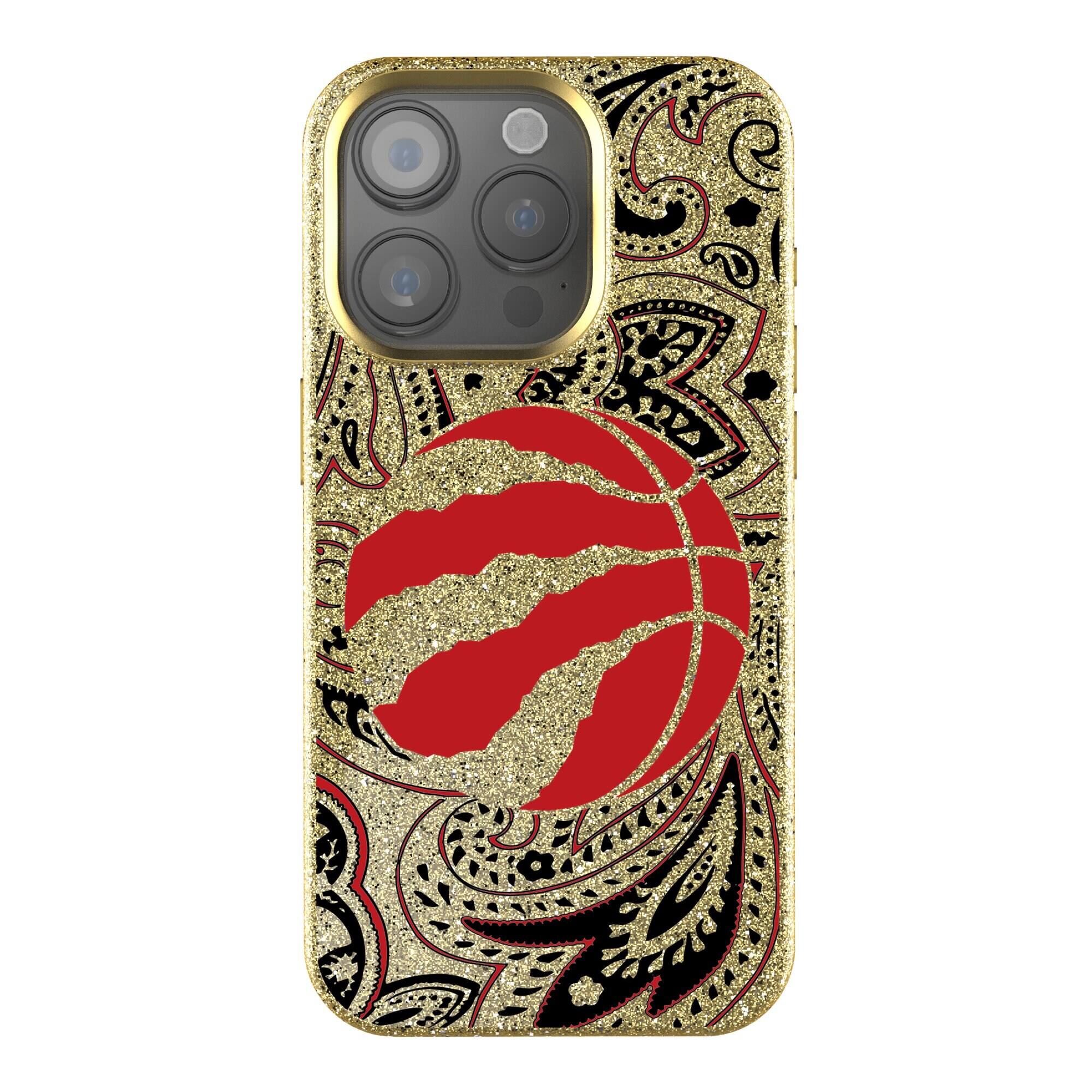 Keyscaper NBA Toronto Raptors Paisley Bling iPhone Case 14 Pro Max Gold ...