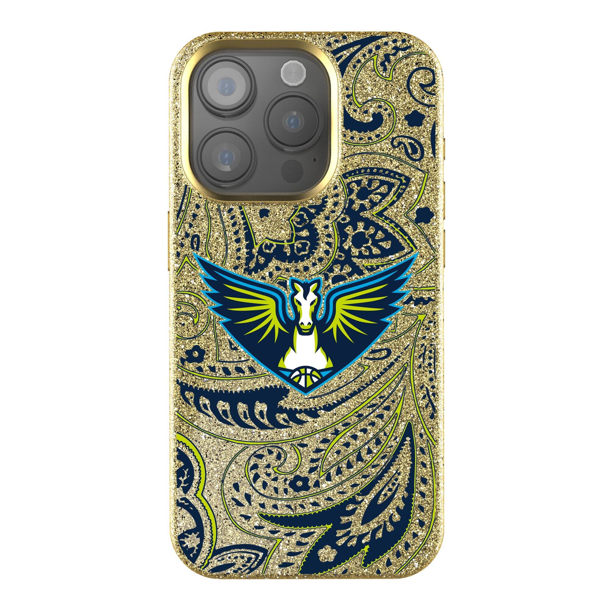 Keyscaper WNBA Dallas Wings Paisley Bling iPhone Case 14 Pro Max Gold ...