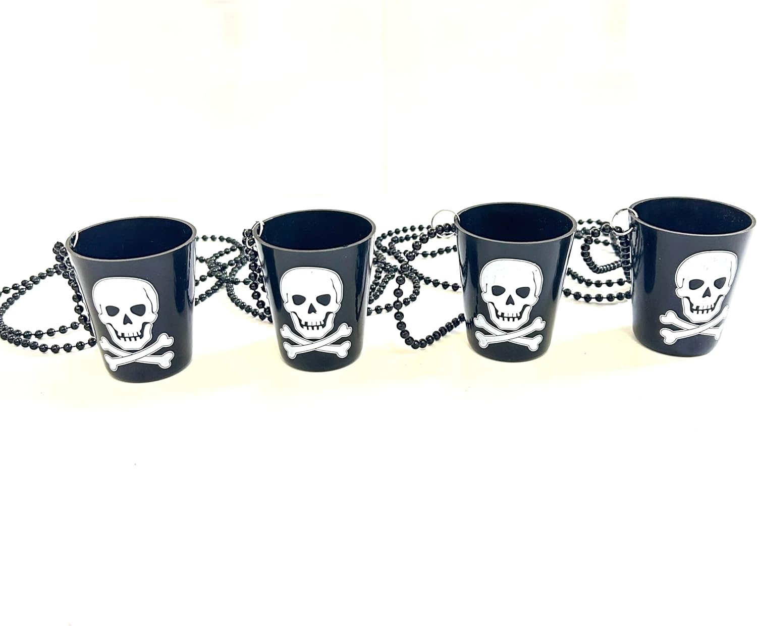 Live At Space 30 Pcs Halloween Shot Glass Necklaces Skull Bead Party ...