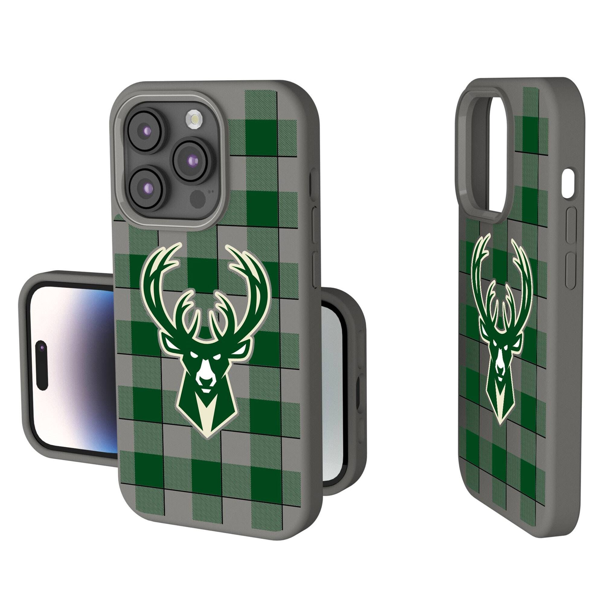 Keyscaper NBA Milwaukee Bucks Plaid Soft Touch iPhone Case 14 Pro Max ...