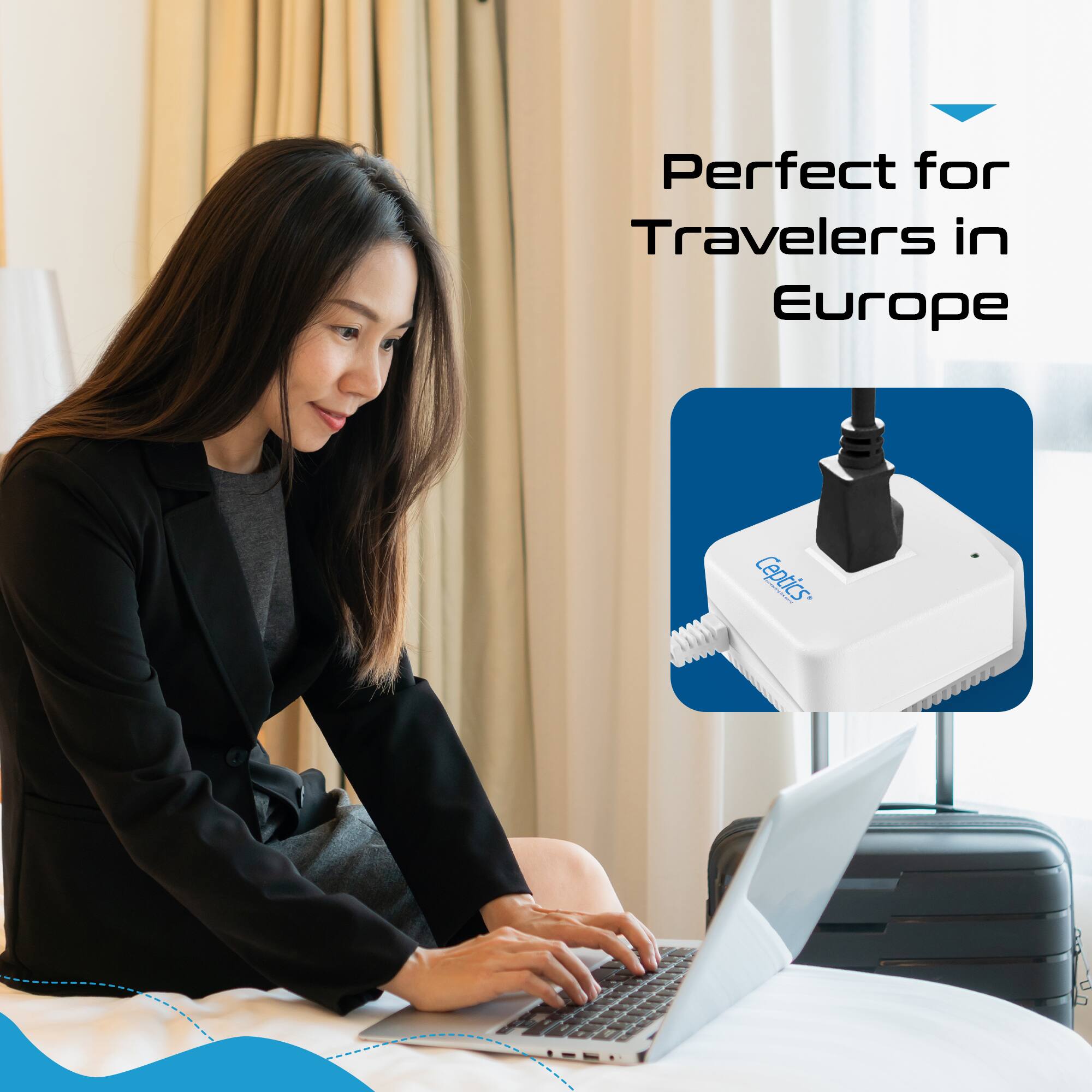 Ceptics 200W Step Down Voltage Converter – 220V to 110V Travel Power ...