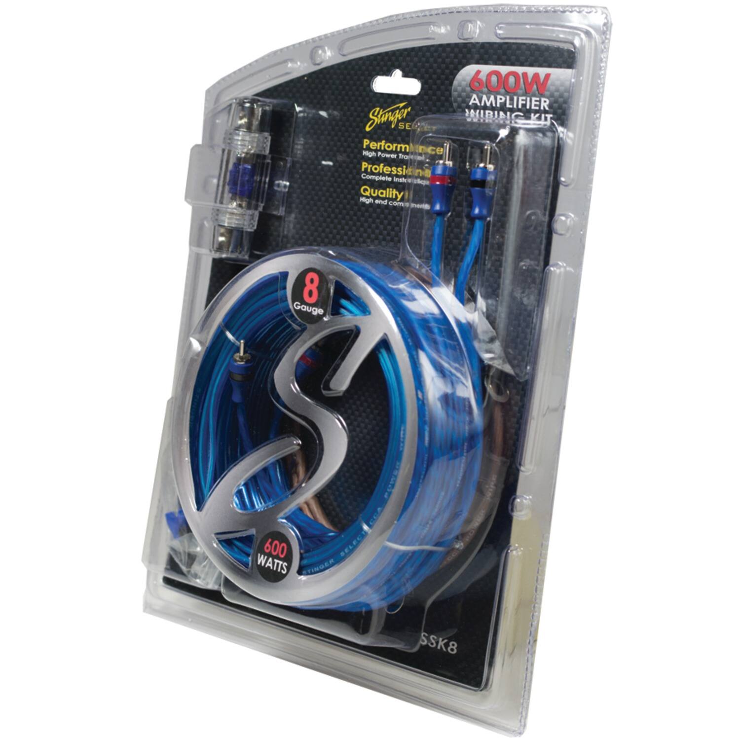 Stinger Ssk8 Select Series 8 gauge 600 watt Amp Wiring Kit With Ultra ...