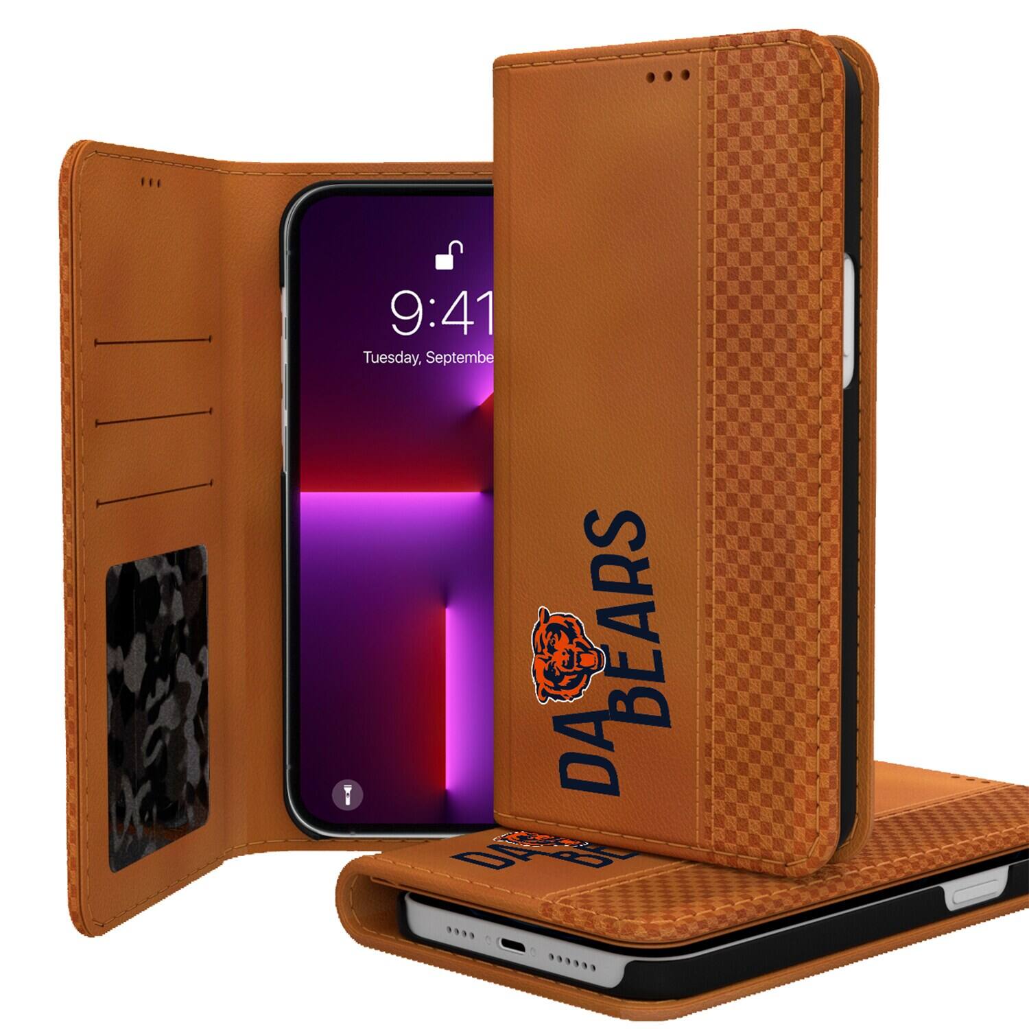 Keyscaper NFL Chicago Bears iPhone Folio Case 14 Brown 201558391 - Best Buy