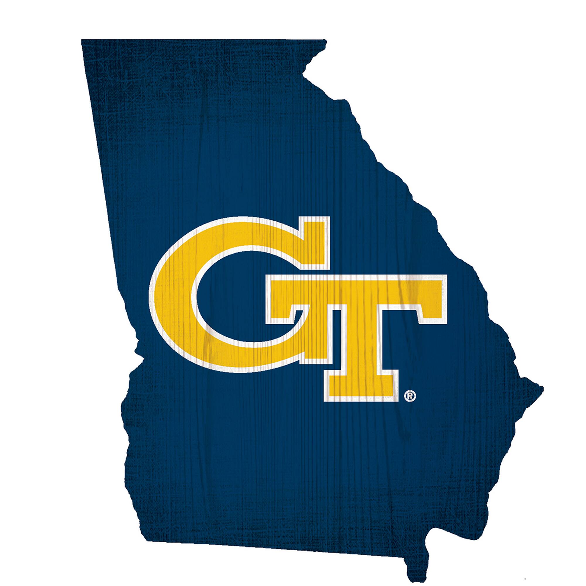 Fan Creations Georgia Tech Yellow Jackets 12" Logo State Sign ...