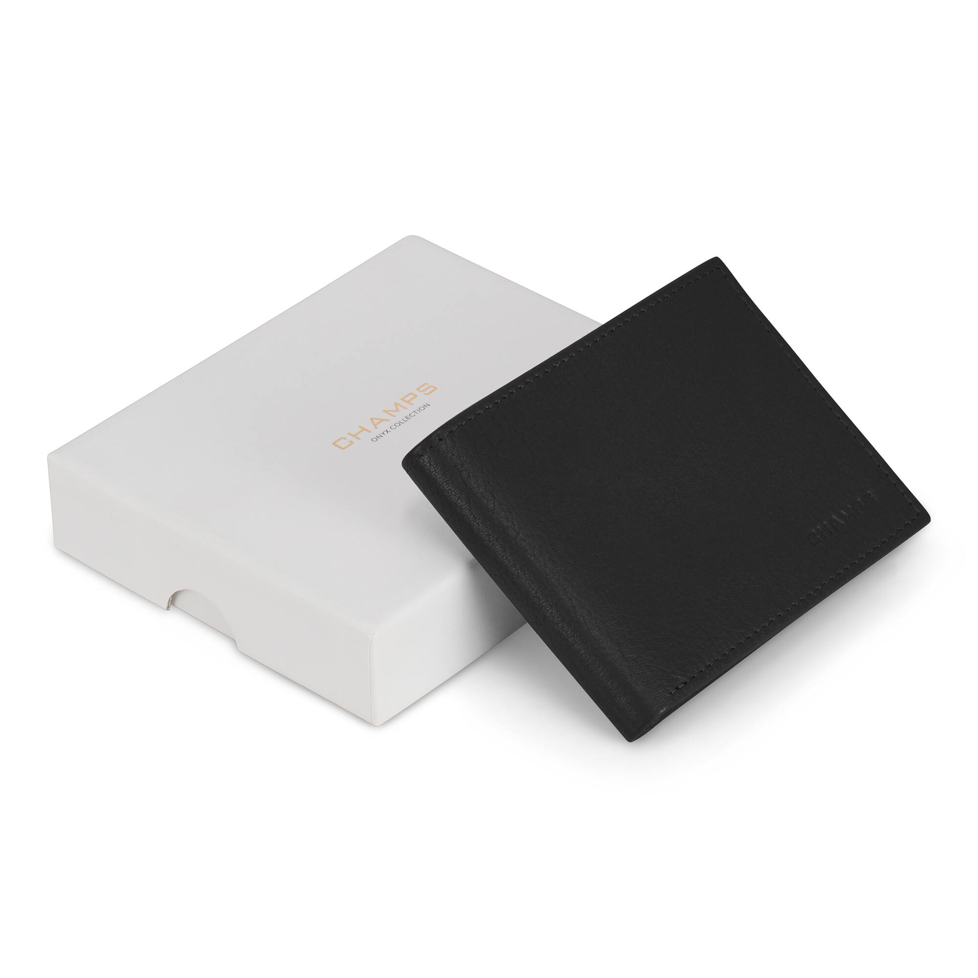 Champs Onyx Collection Leather Top Wing Wallet Black OB-502-BLACK (TOP ...