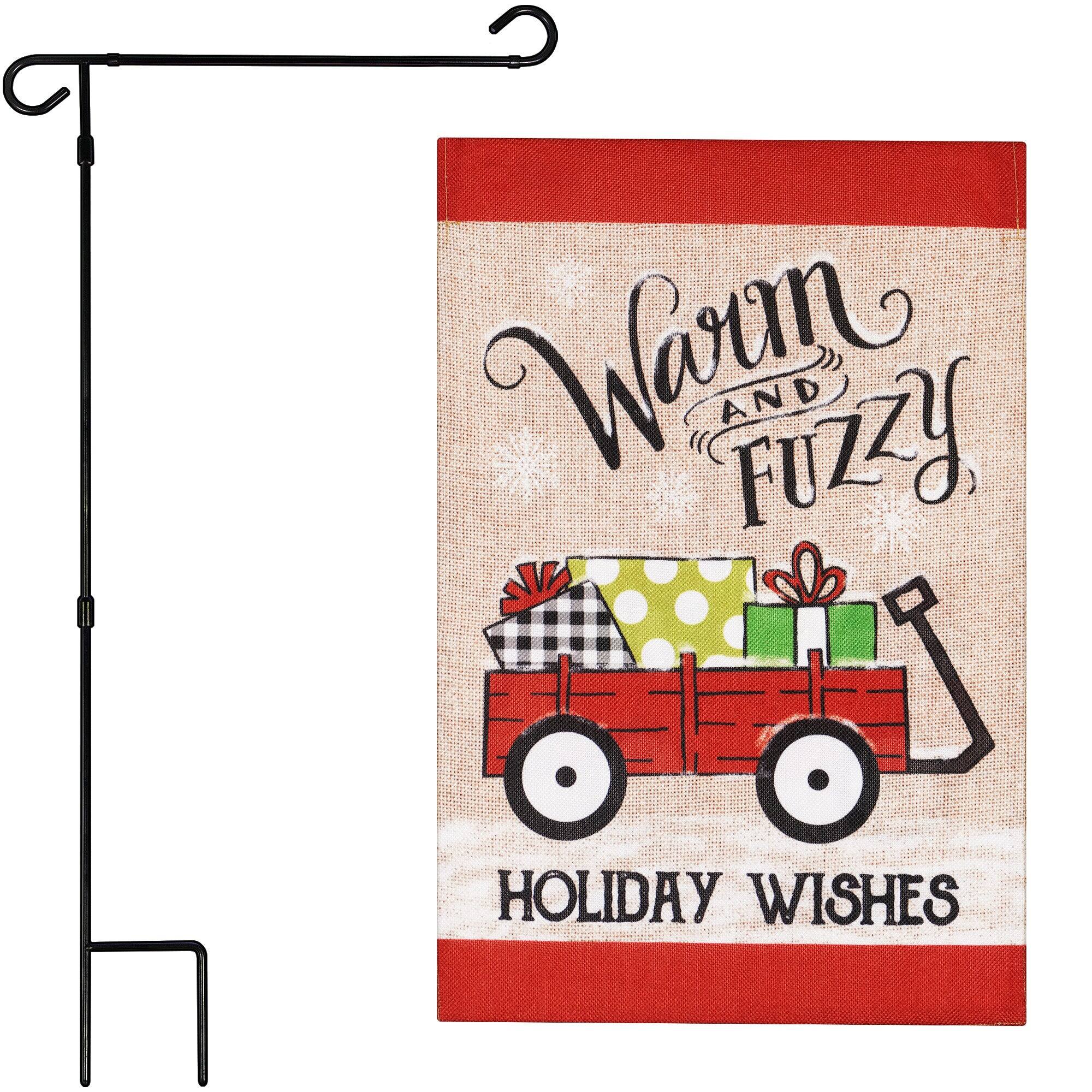 G128 Combo Pack: Garden Flag Stand 36" x 16" with 12" x 18" Double ...
