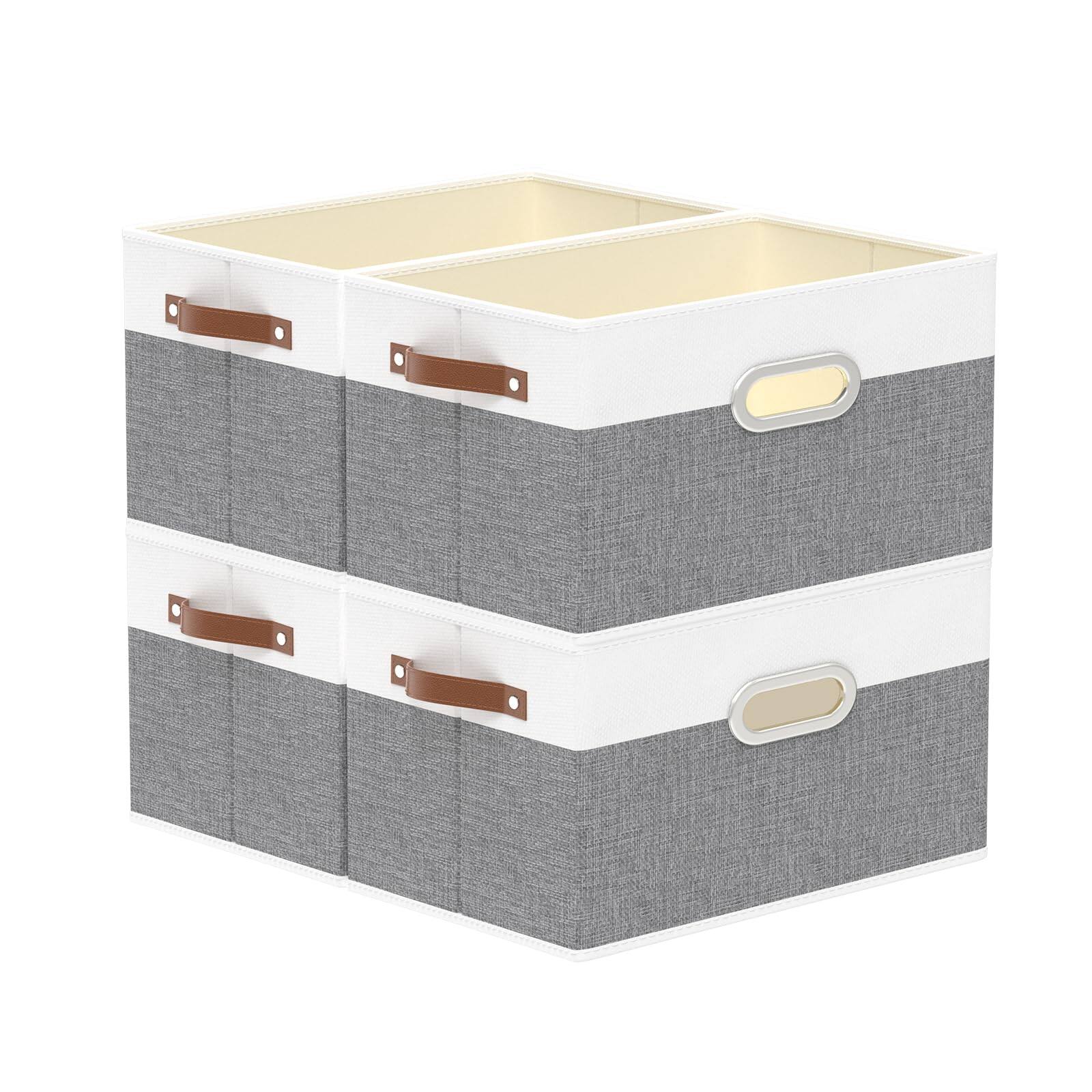 Dapper Styles Fabric Storage Baskets Foldable Closet Organizer For ...