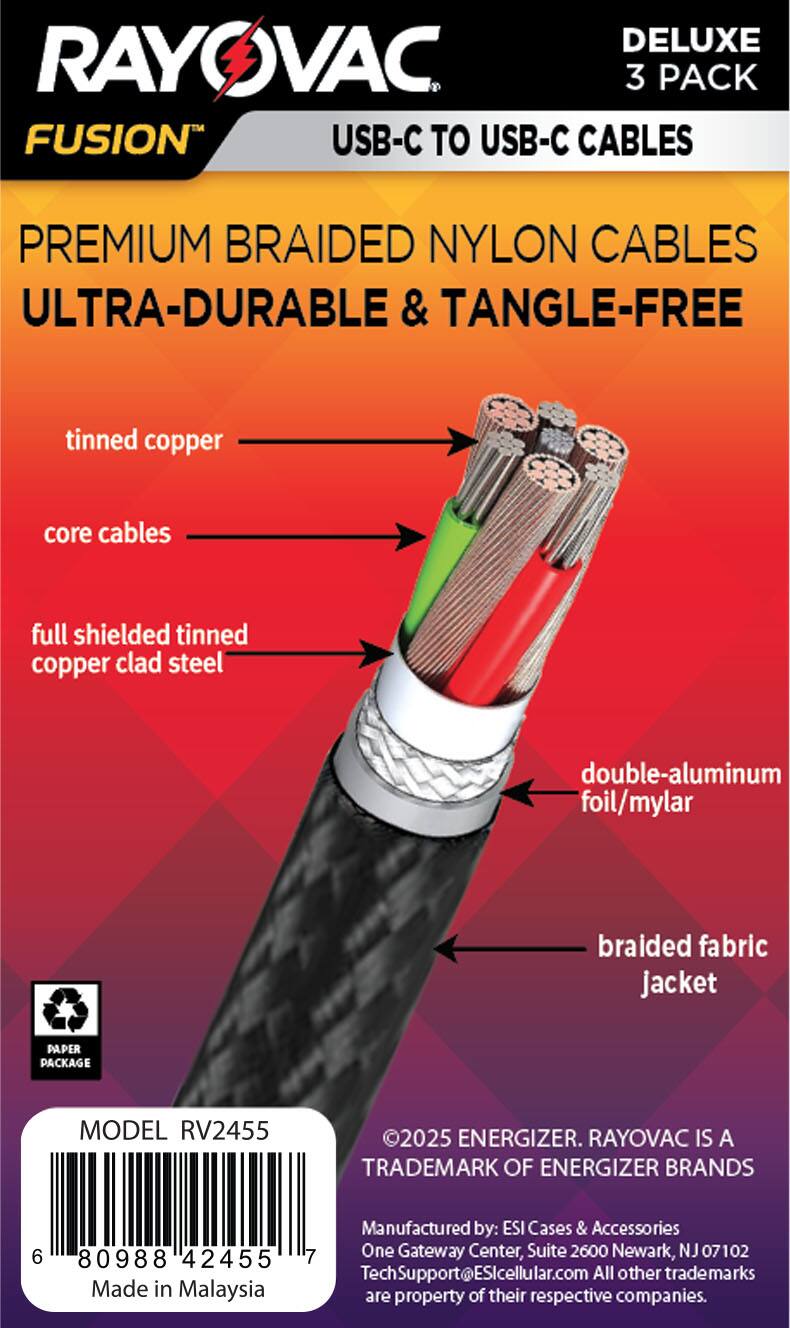 Rayovac C TO C CABLES black RV2455 - Best Buy