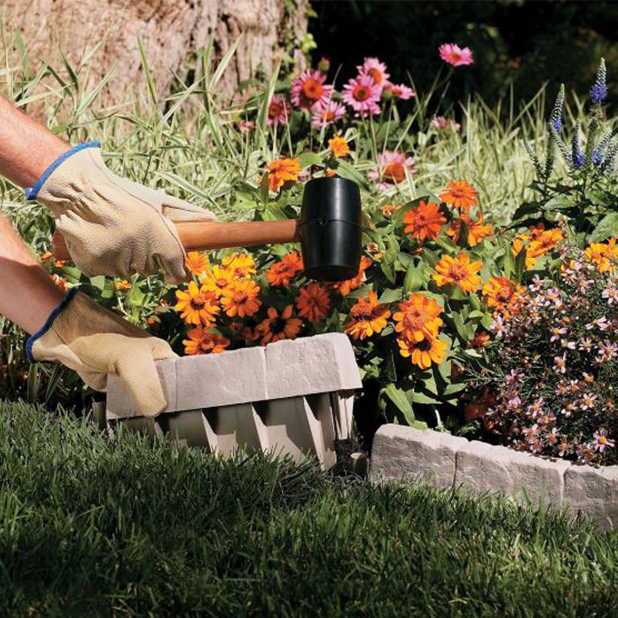 Suncast 10 Piece 12" Landscape Design Border Decorative Natural Stone ...