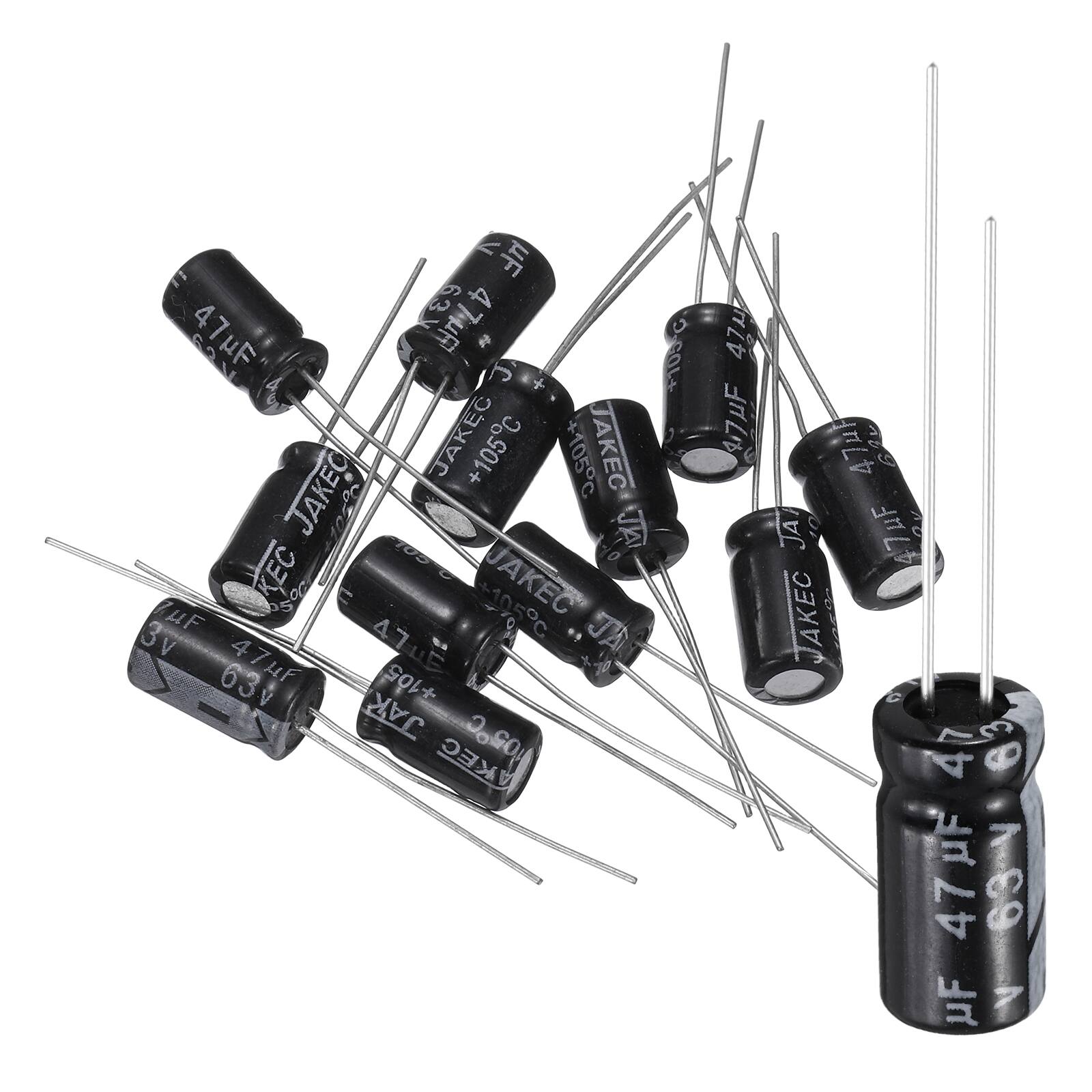 Unique Bargains 47uF 63V 6x11mm Electrolytic Capacitor, 105C High Temp ...