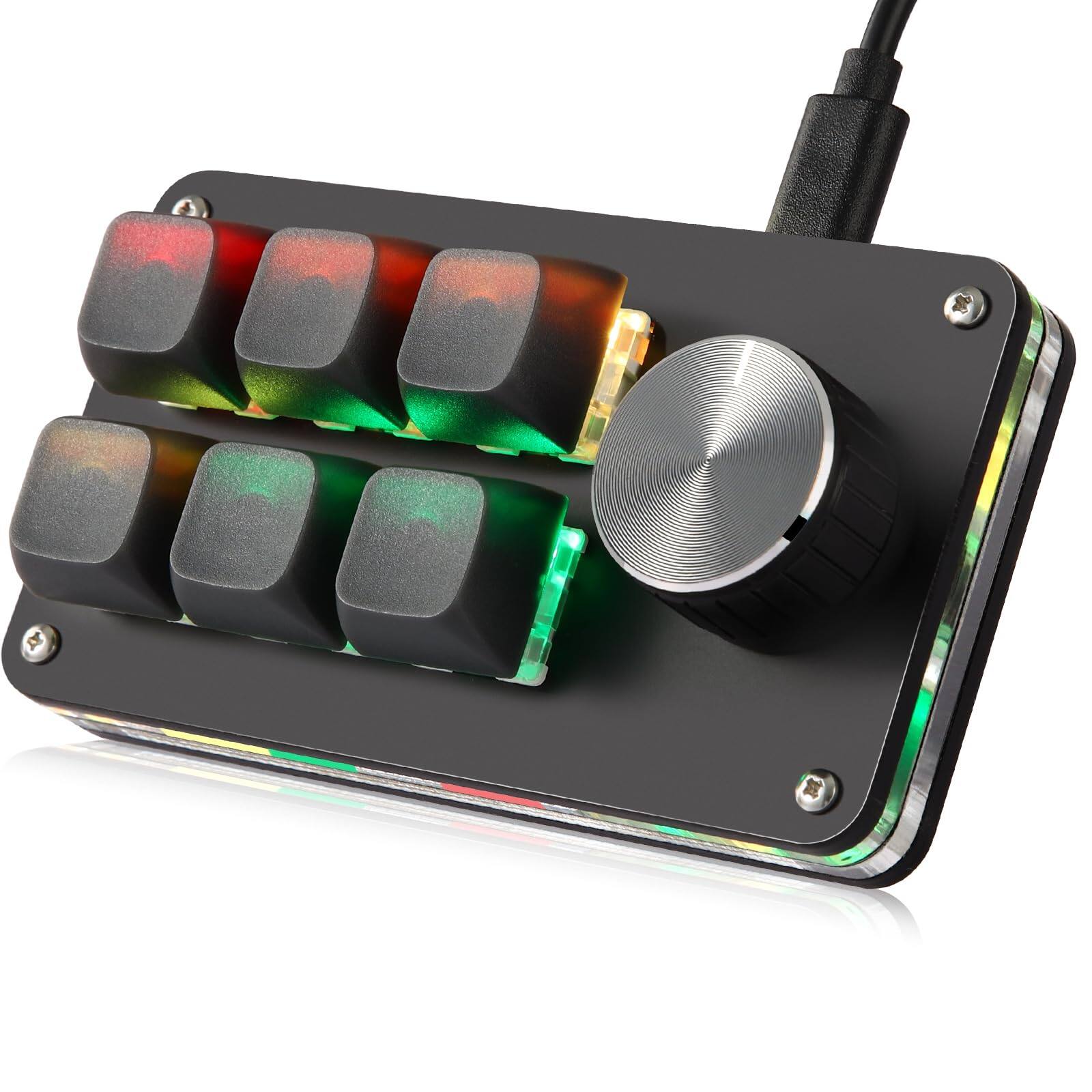 COTTAGE Macro Keypad One Handed Mechanical Hot Swappable 1 Knob Backlit ...