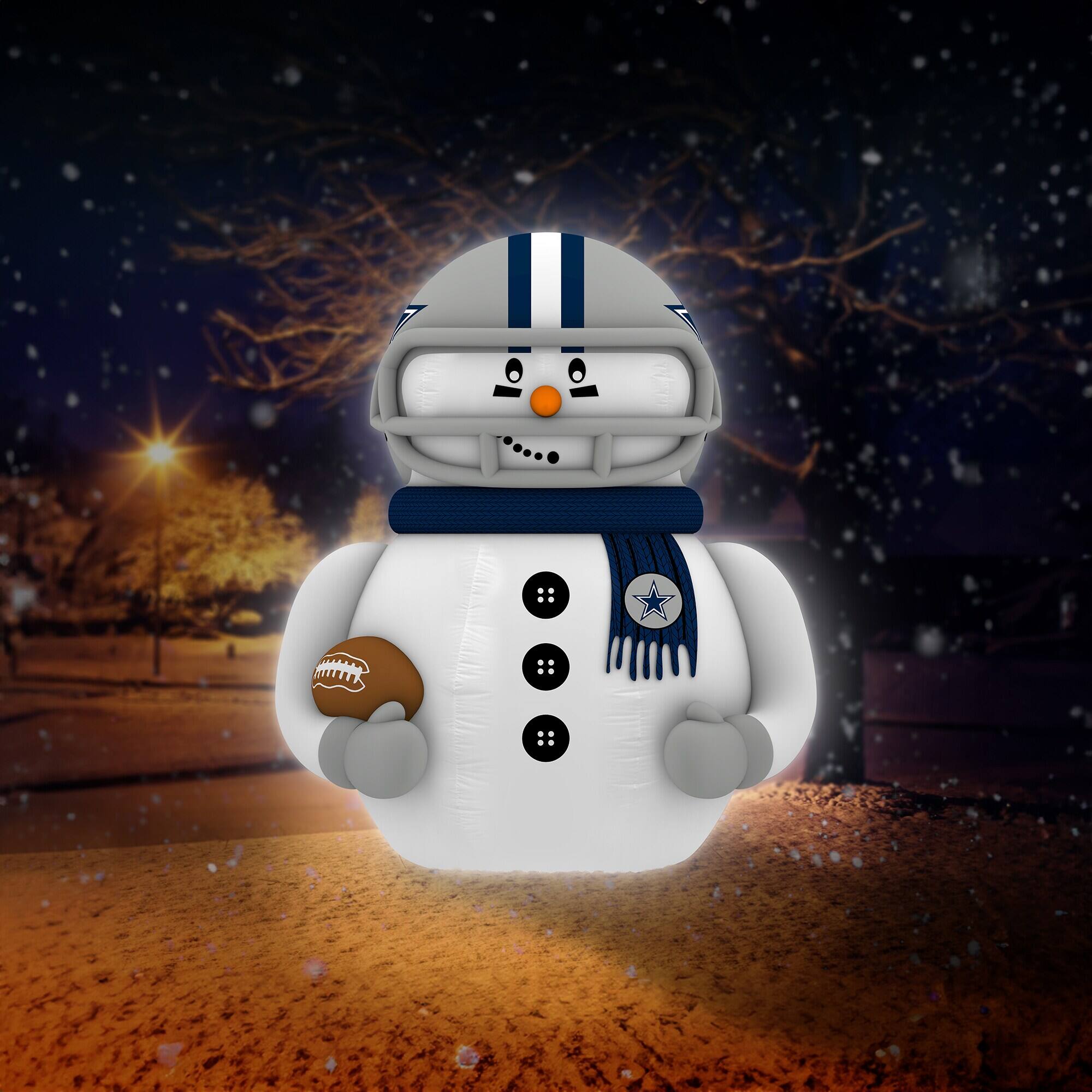 Sporticulture Dallas Cowboys 7' Inflatable Snowman Player Gray ...