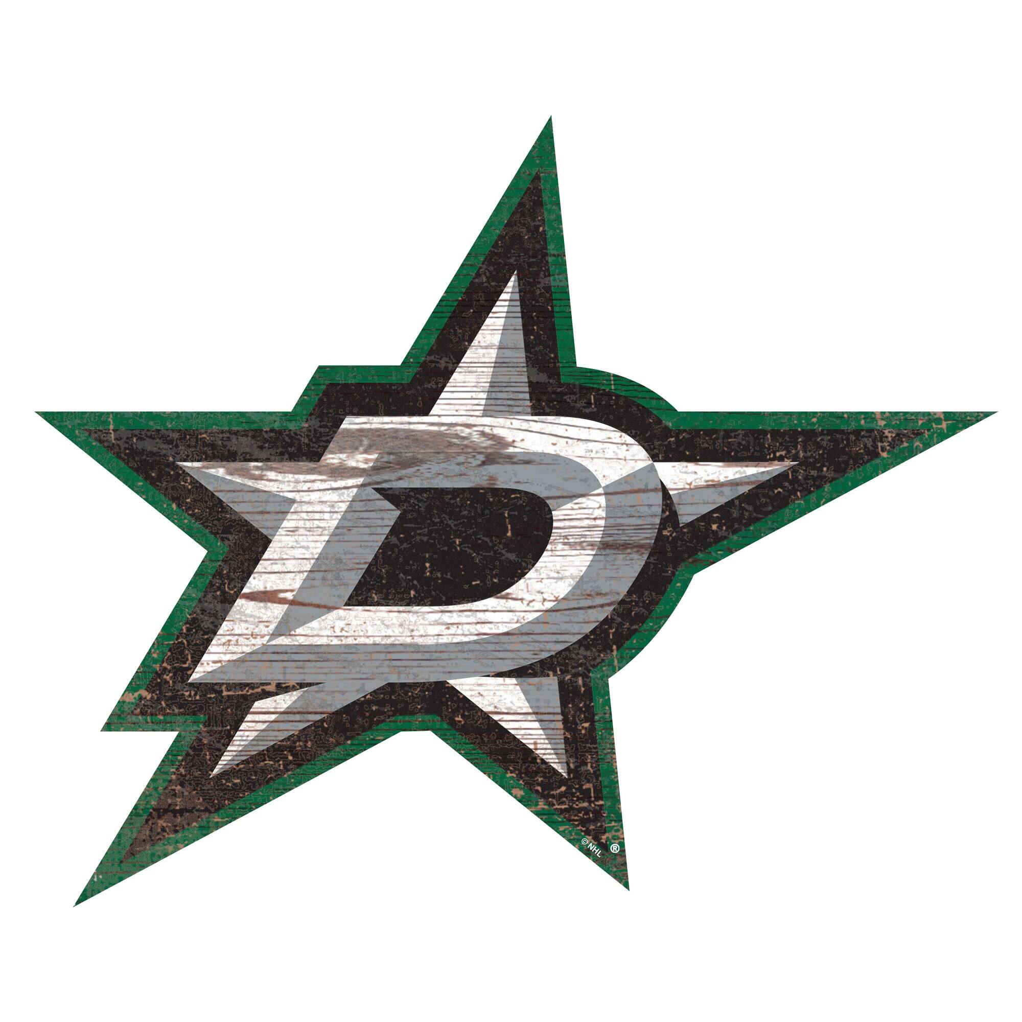 Fan Creations Dallas Stars 24'' x 24'' Distressed Logo Cutout Sign ...