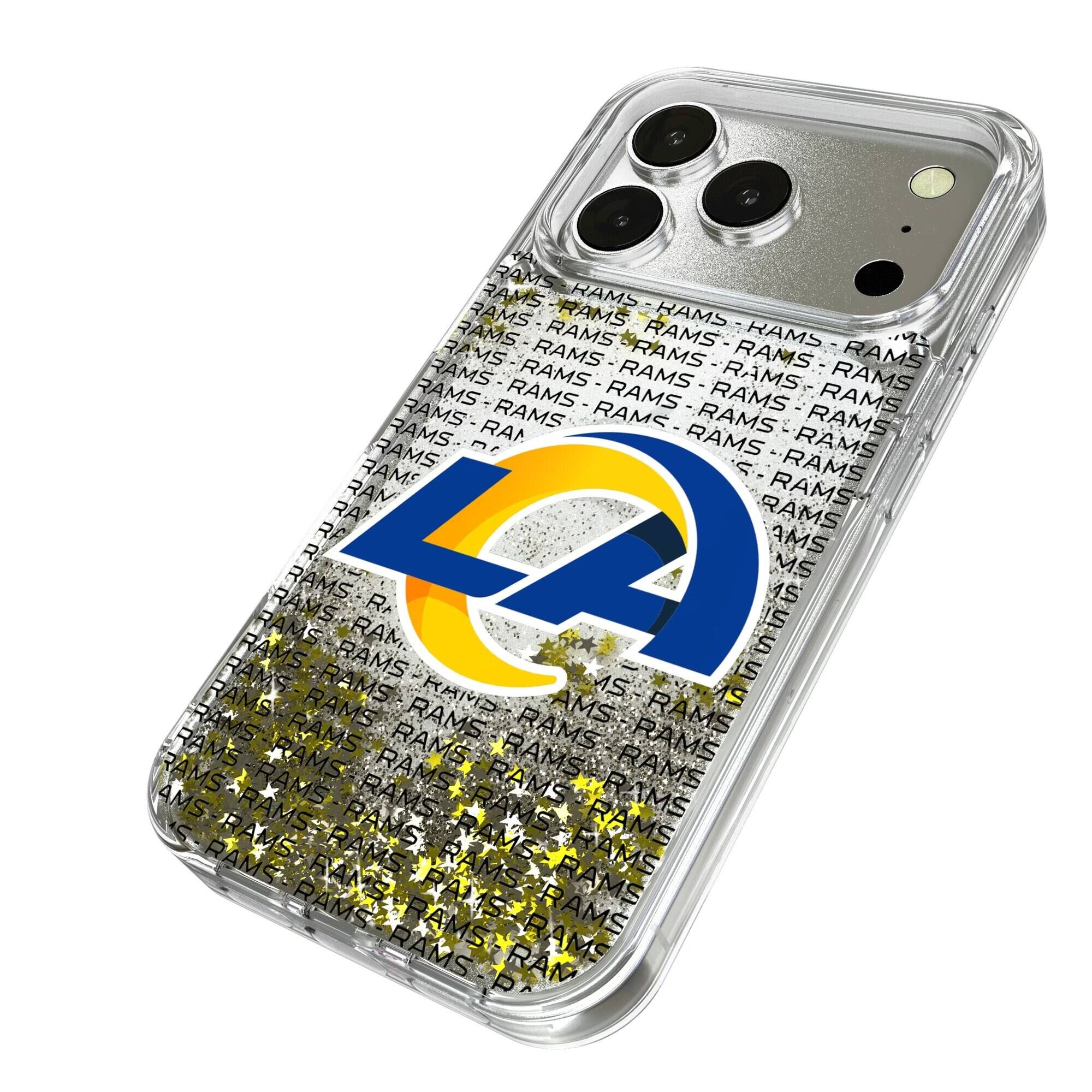 Keyscaper NFL Los Angeles Rams iPhone Text Backdrop Design Glitter Case ...