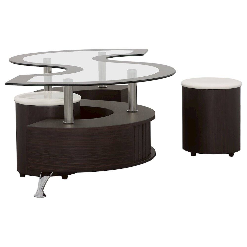 Coaster Co. of America Buckley 3 piece Coffee Table and Stools Set ...