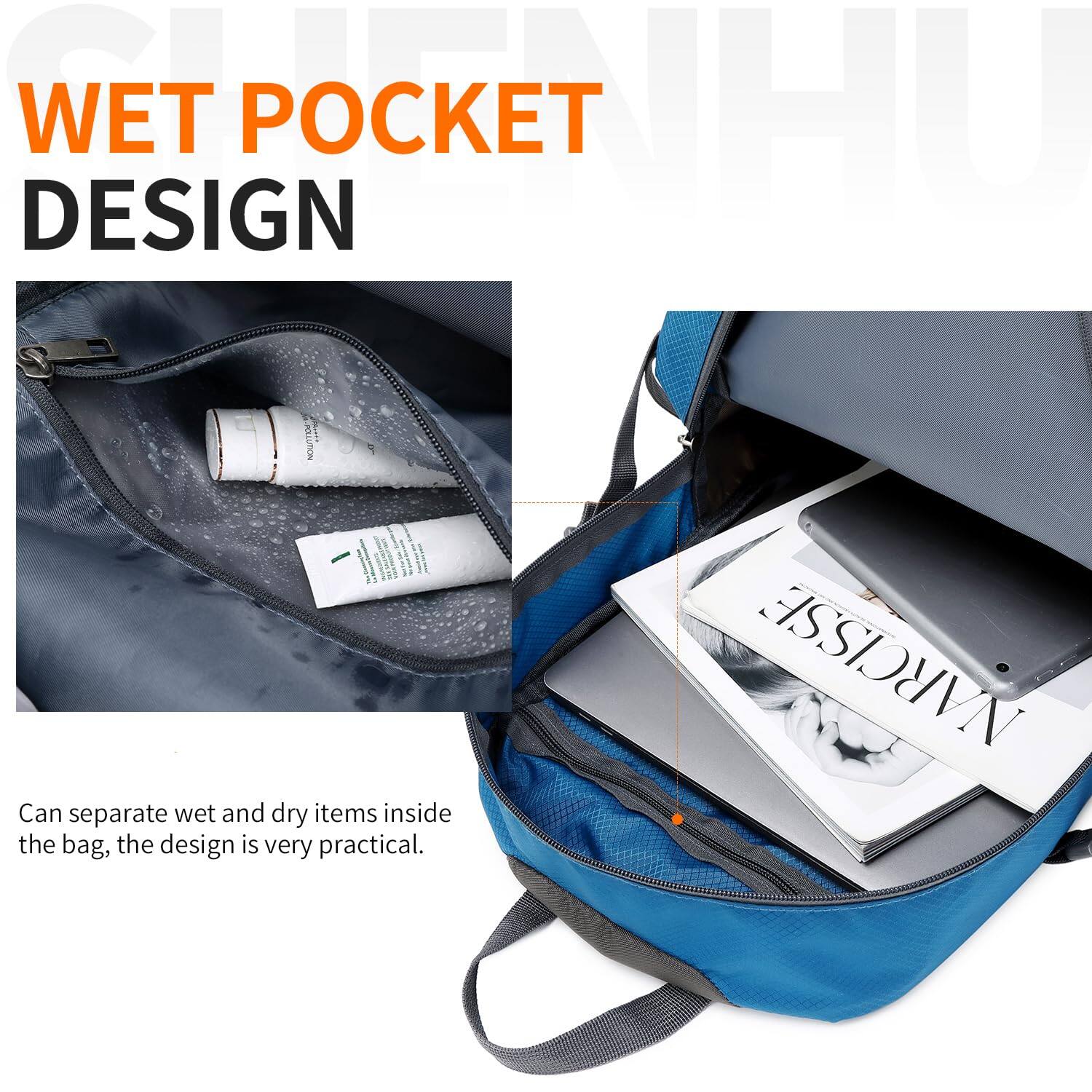 Cozy Serene 40l Hiking Backpack Lightweight Daypack Waterproof Travel ...