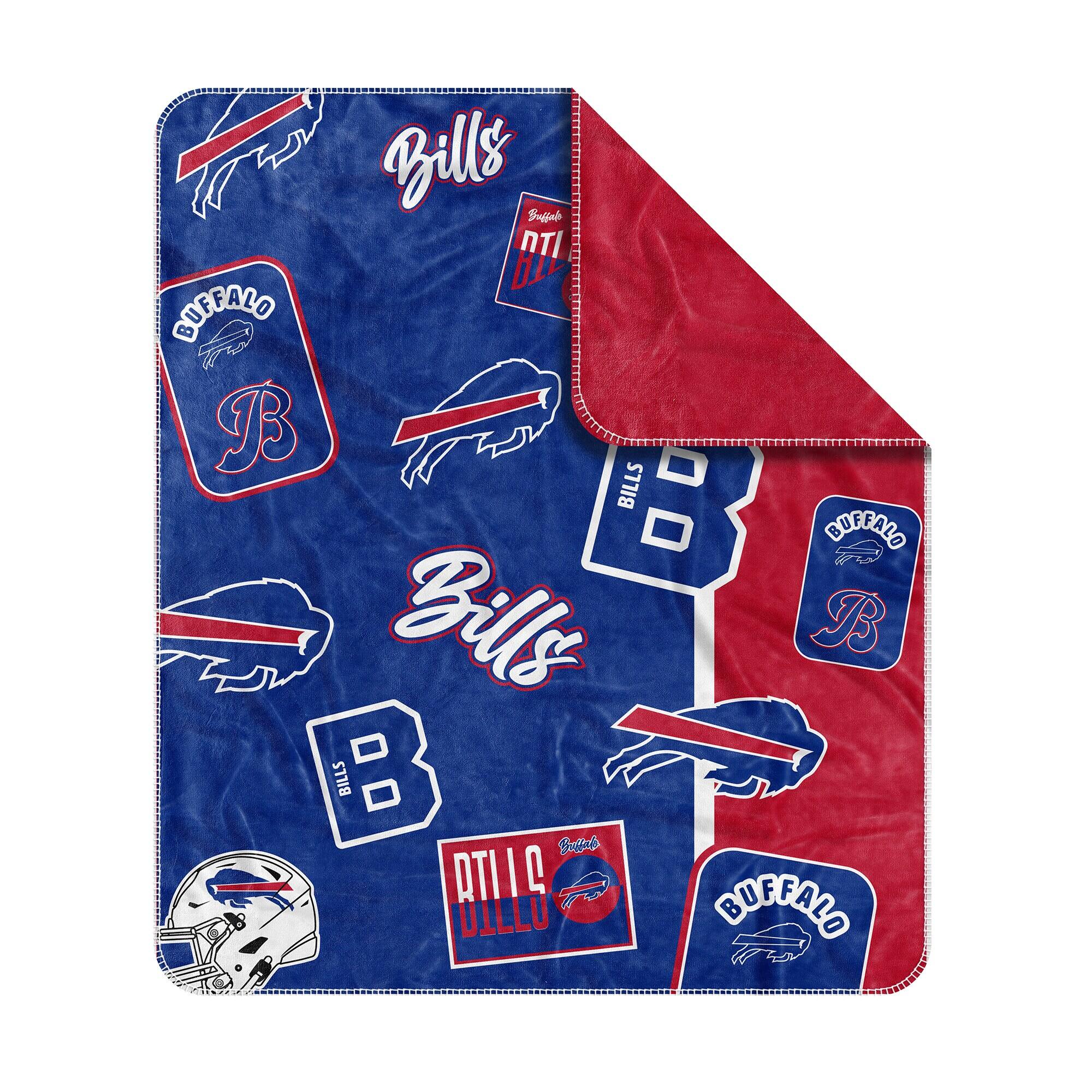 Logo Brands Buffalo Bills 50 x 60 Dream Weave Throw Blanket Royal ...