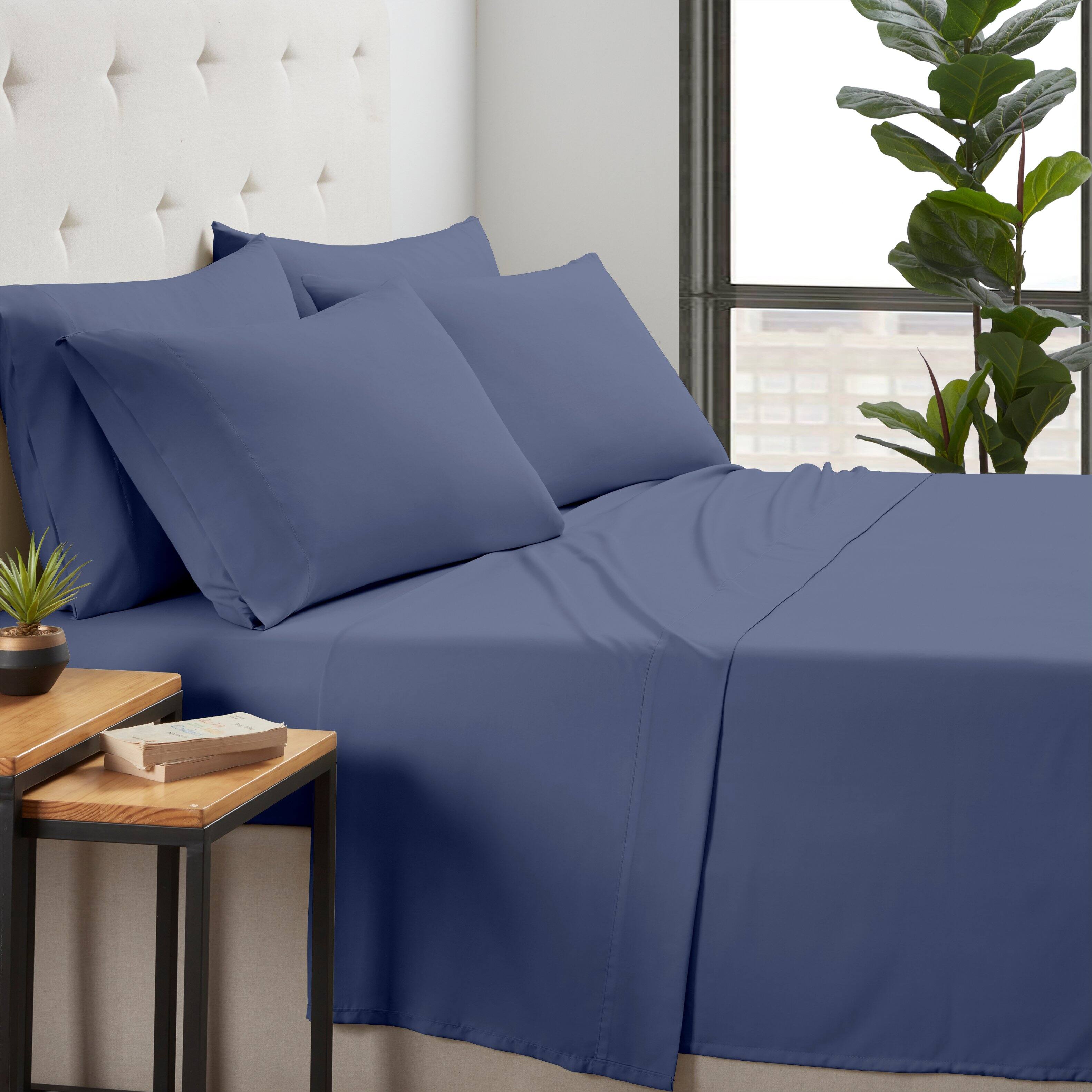 Kathy Ireland Bamboo Cooling 6 Piece Sheet Set Light Blue 1240 - Best Buy