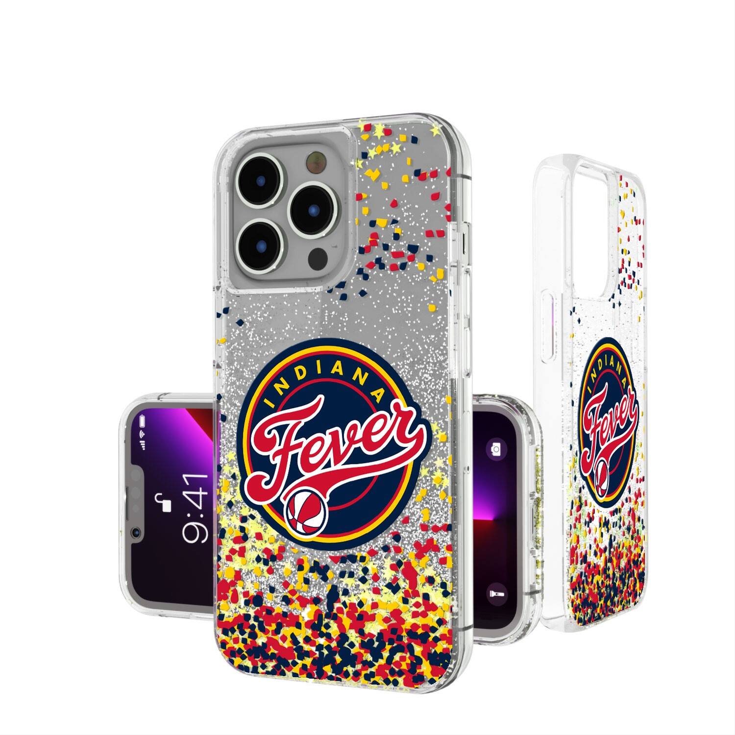 Keyscaper WNBA Indiana Fever iPhone Glitter Case with Confetti Design ...