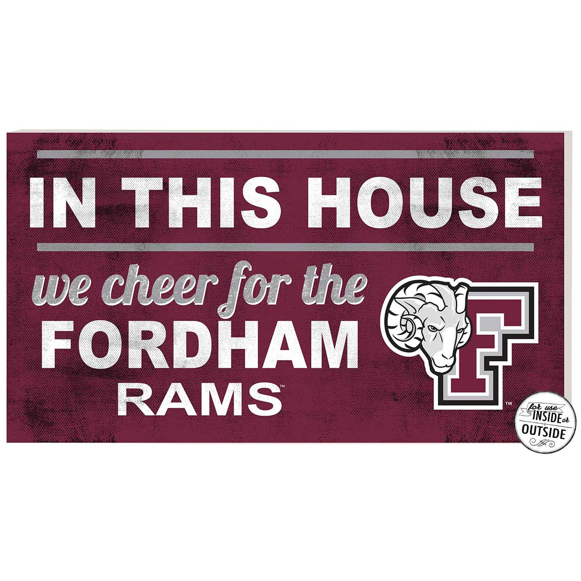 Jardine Fordham Rams 11'' x 20'' Indoor/Outdoor In This House Sign ...