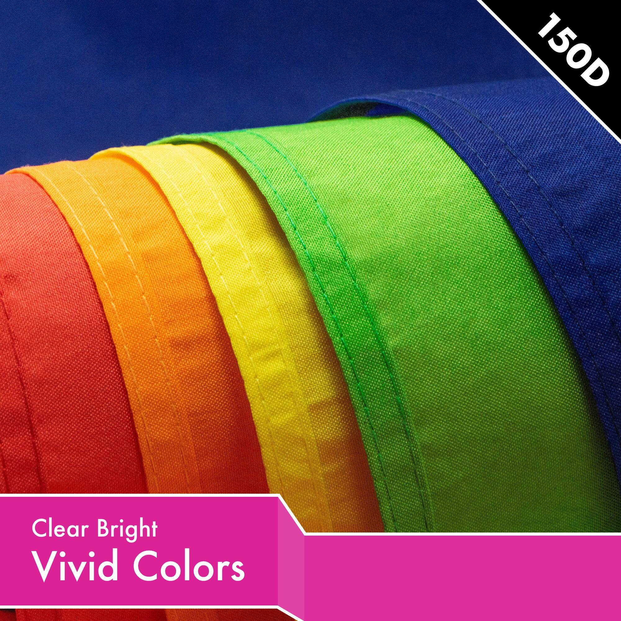 G128 2 Pack 4 x 6 ft Solid Color Flag — 150D Heavy Duty Polyester ...