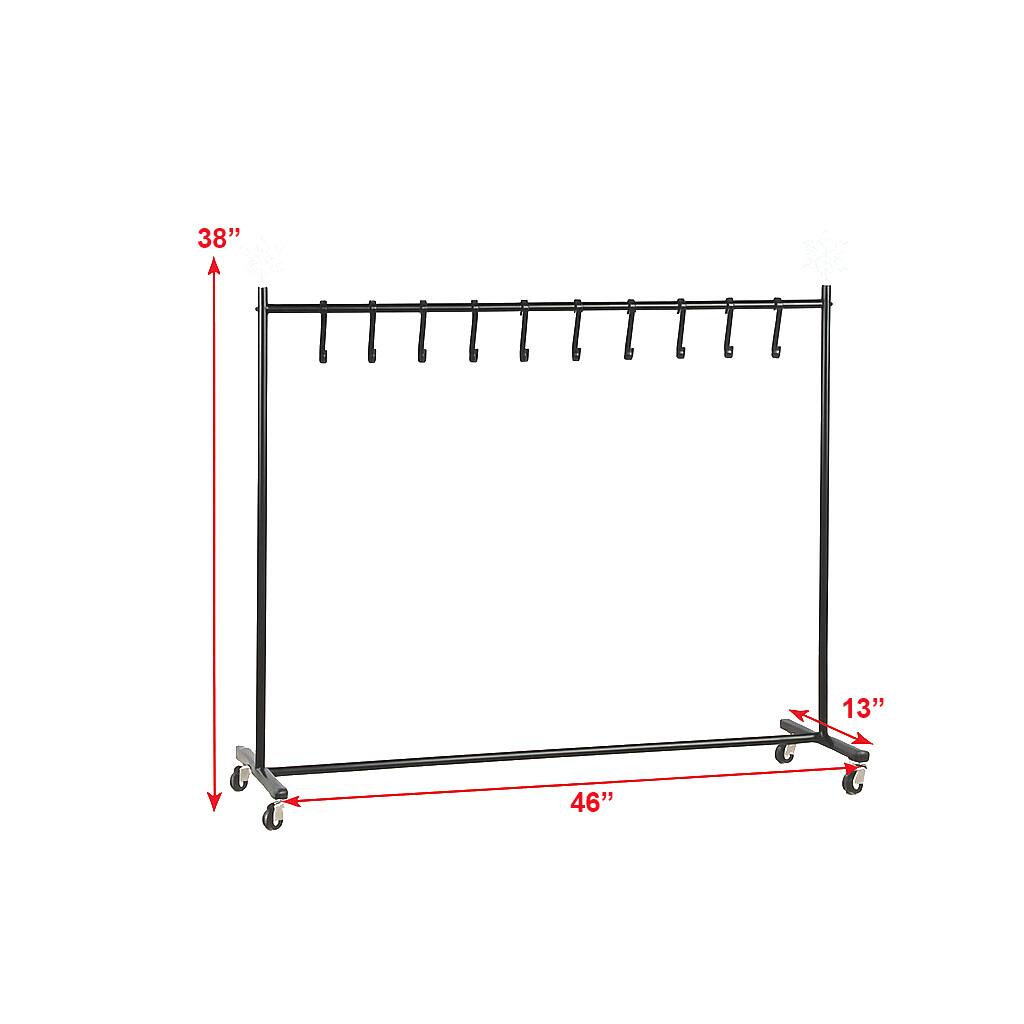 BreeBe 10 Hook Rolling Christmas Stocking Rack Freestanding Display ...
