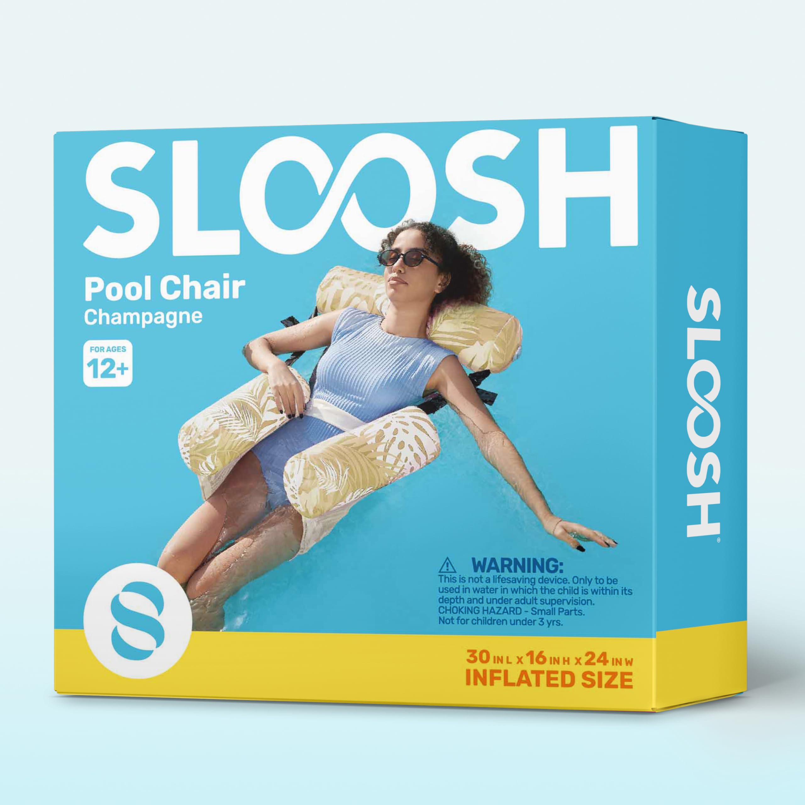 SLOOSH Pool Chair Champagne FOR AGES 12+ WARNING: This is not a ...