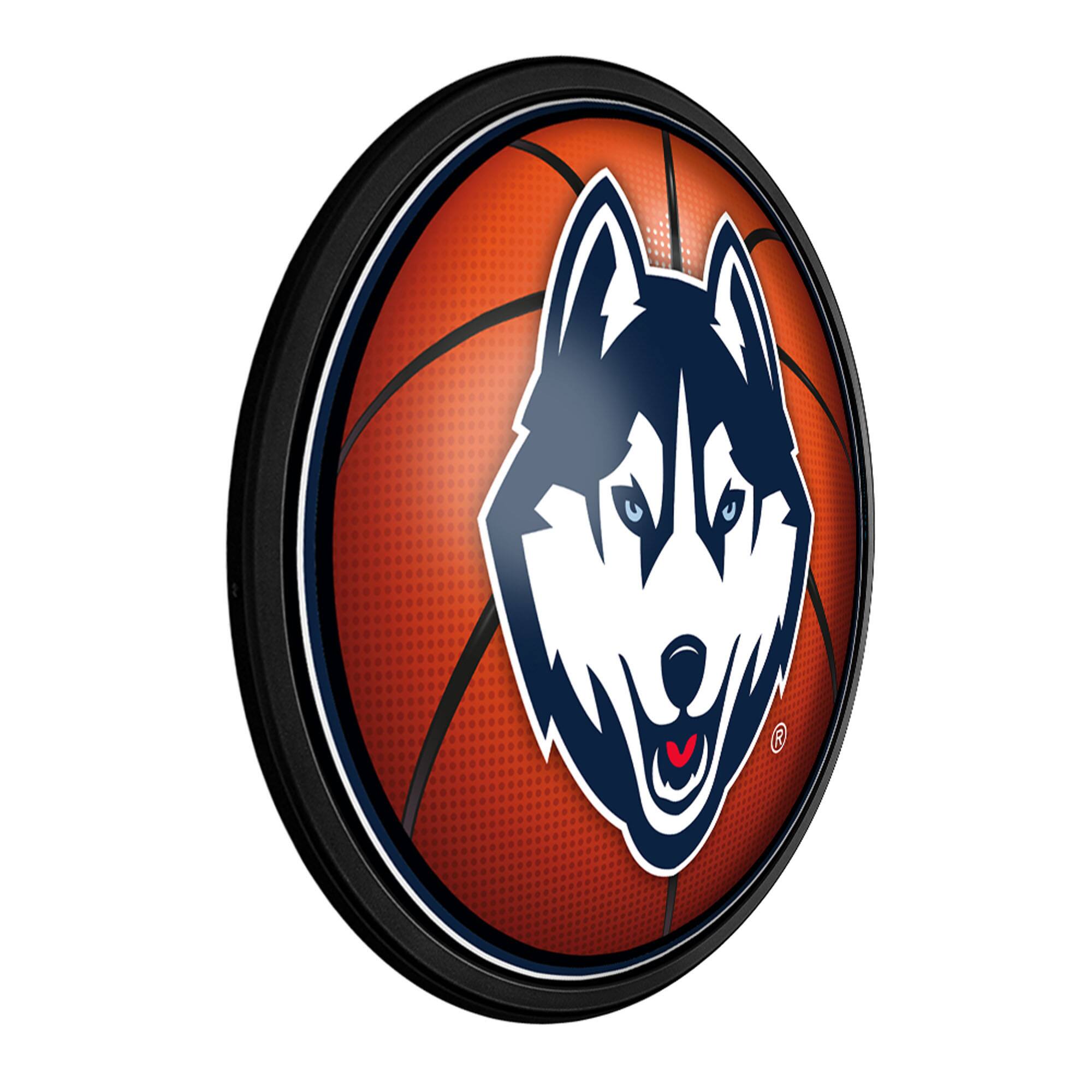 The Fan Brand UConn Huskies Basketball 18'' Round Slimline Illuminated ...