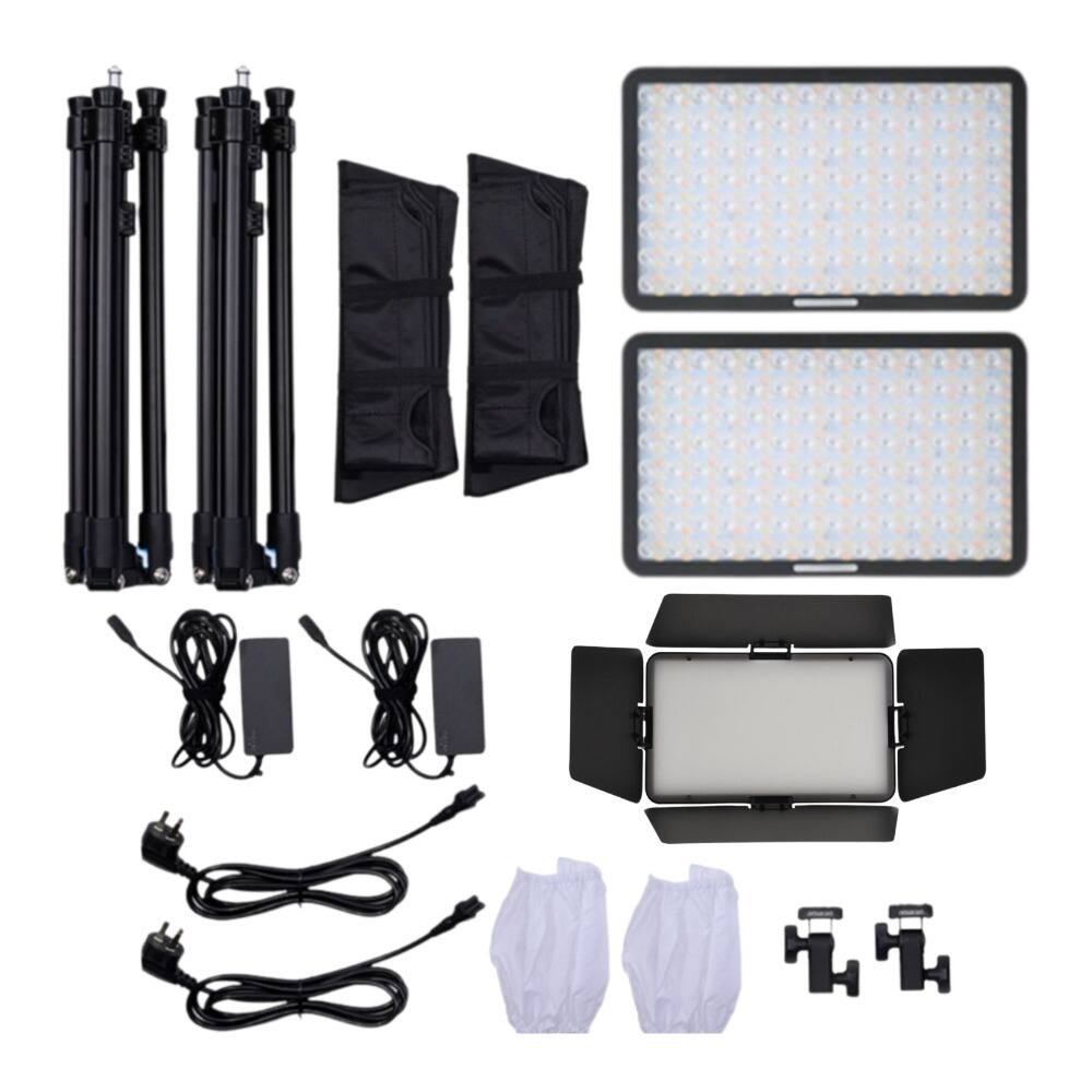 Amaran Pano 60c 2 Light Kit (Charcoal) Bundle with Barn Doors ...