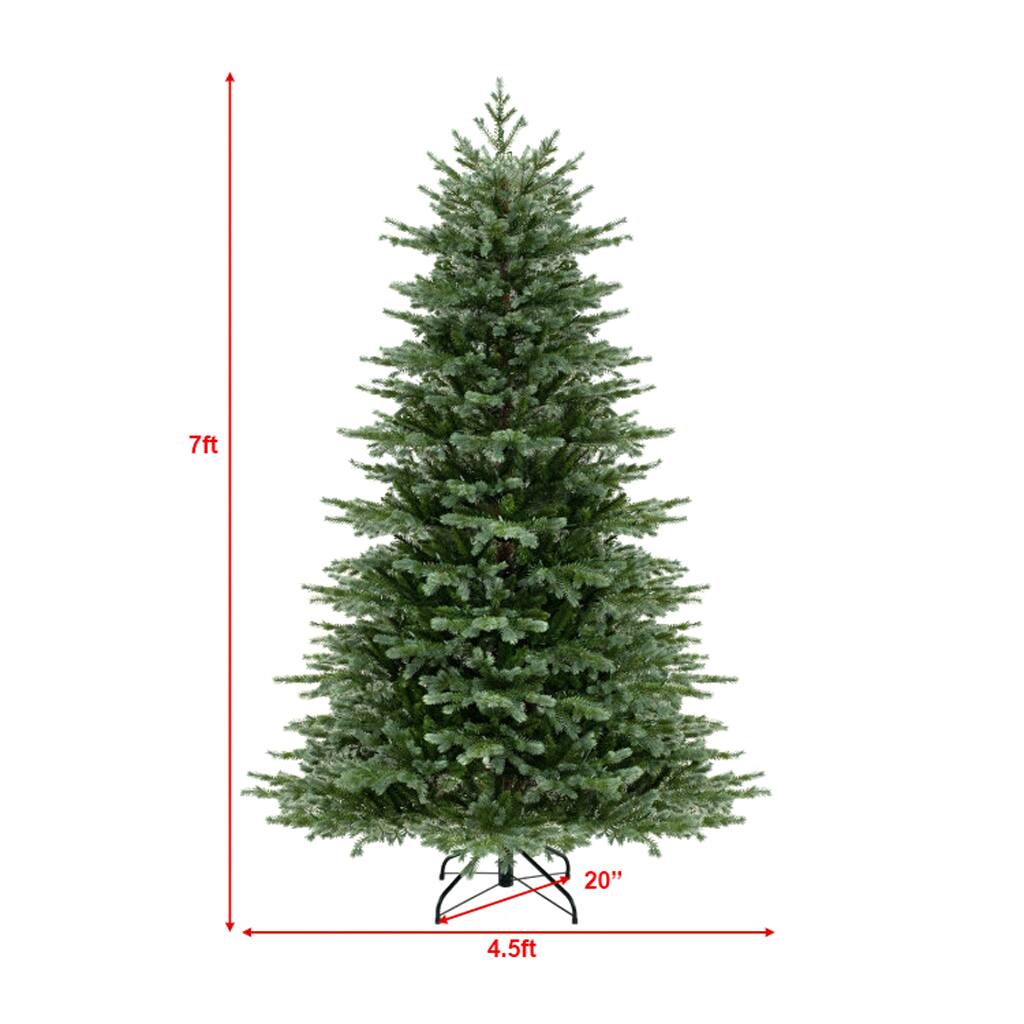 BreeBe Artificial Xmas Tree with 200/300/400 LEDs – Dense PVC, 5FT–7FT ...