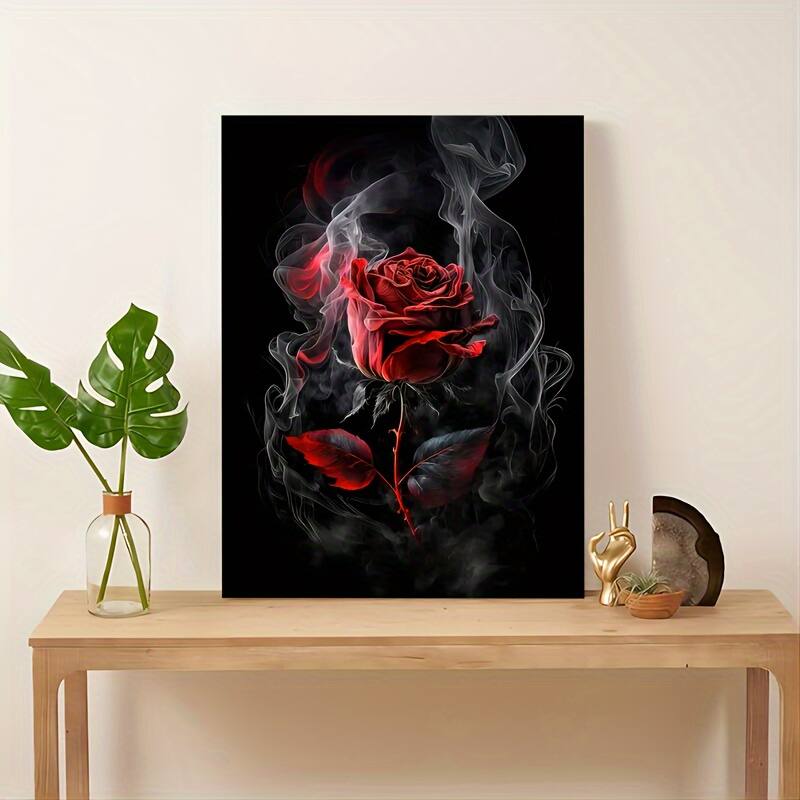 blue 1 piece canvas painting with wooden frame, ready to hang, charming ...