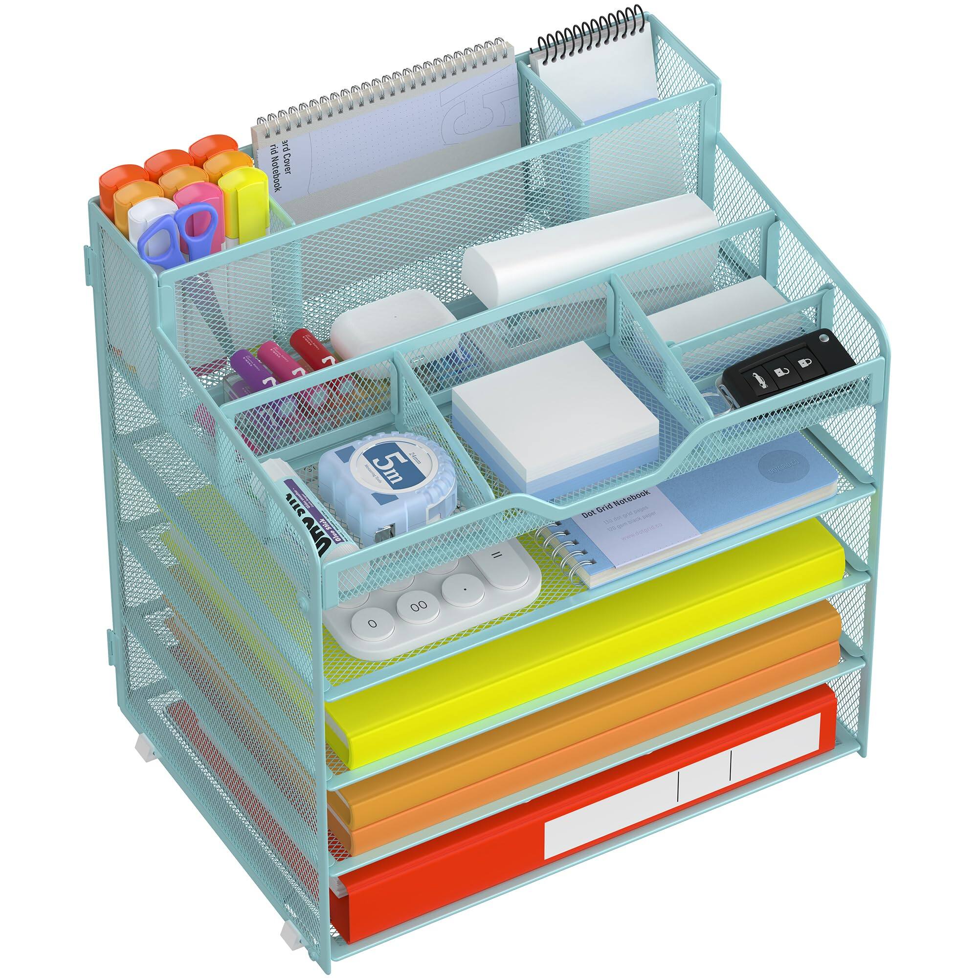 Paradigms Interiors 6 Tier Mesh Desk Organizer For Paper Office ...