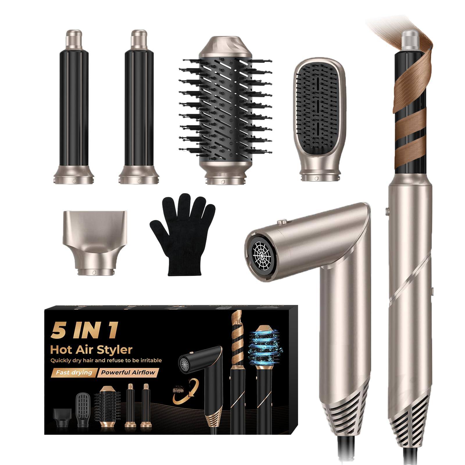 Live At Space 5 In 1 Blow Dryer Brush Hair With Detachable Air Styler ...